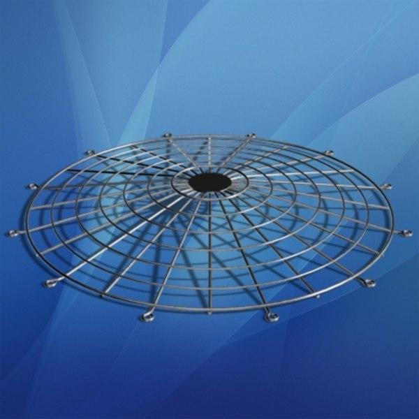 chrome fan guard 3d model