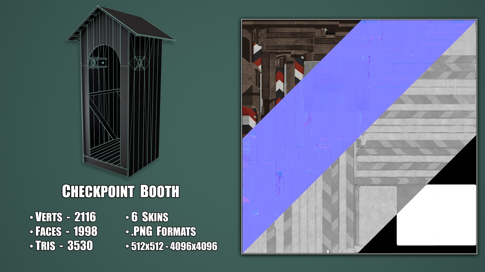 3D WW2 German Checkpoint Booth - TurboSquid 2174873