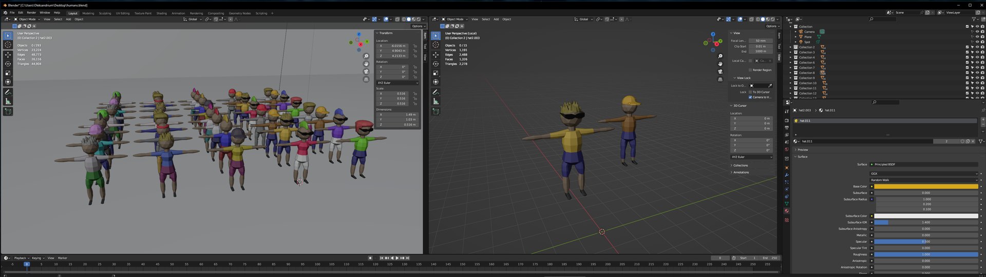 3D Low Poly Humans Fbx And Blend File - TurboSquid 2108059
