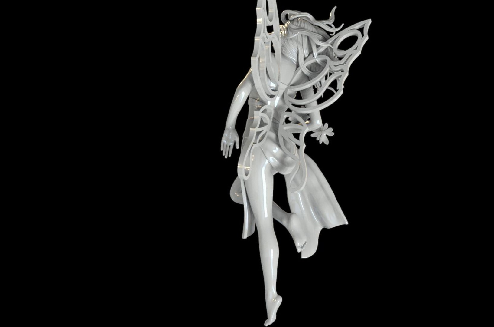 Flying Fairy Flowers 3D Model - TurboSquid 1466308