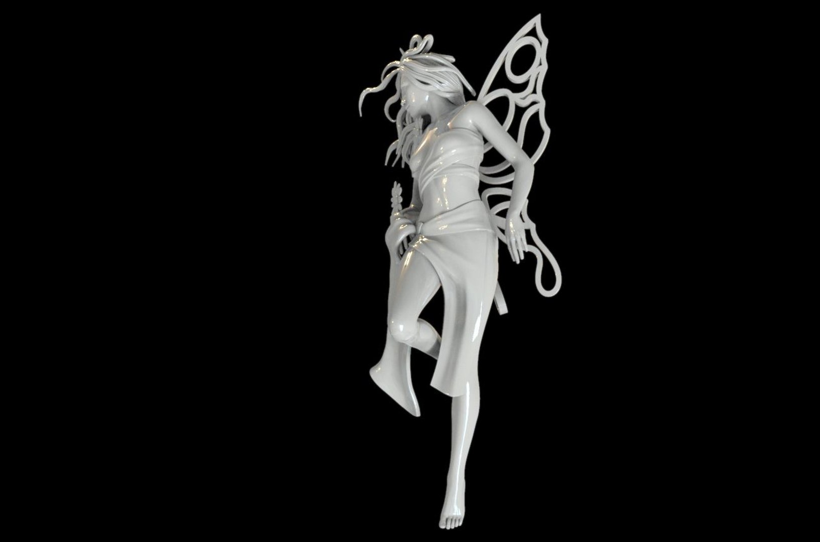Flying Fairy Flowers 3D Model - TurboSquid 1466308