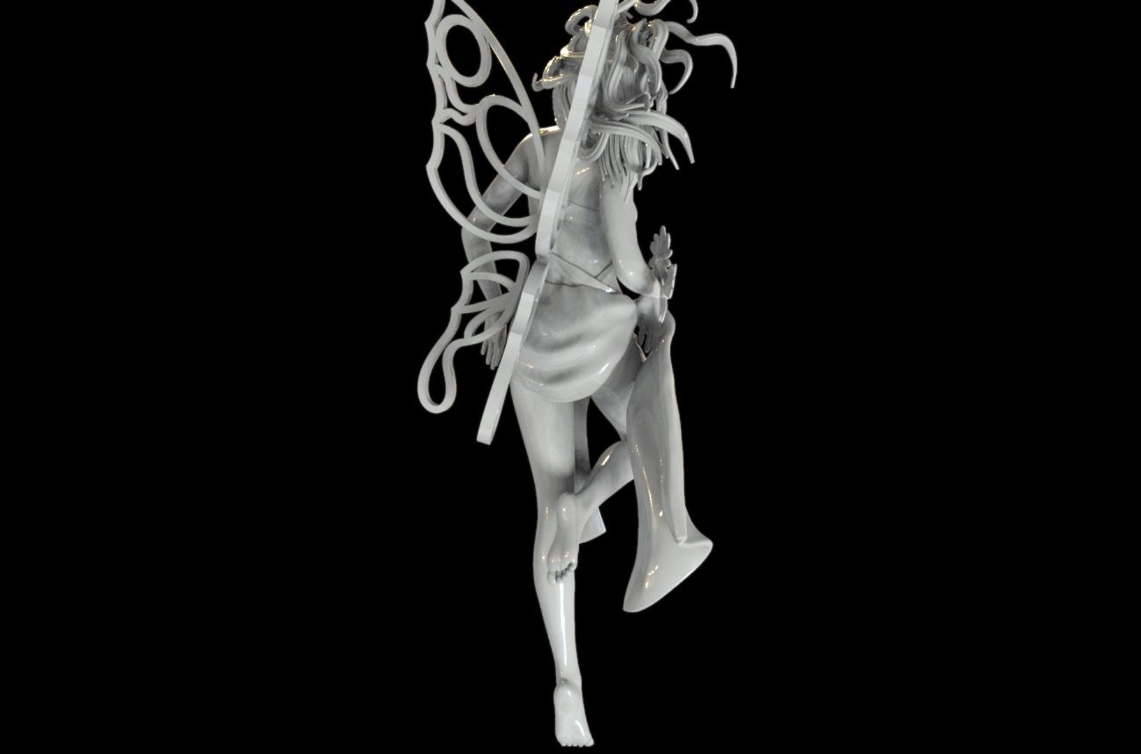 Flying Fairy Flowers 3D Model - TurboSquid 1466308