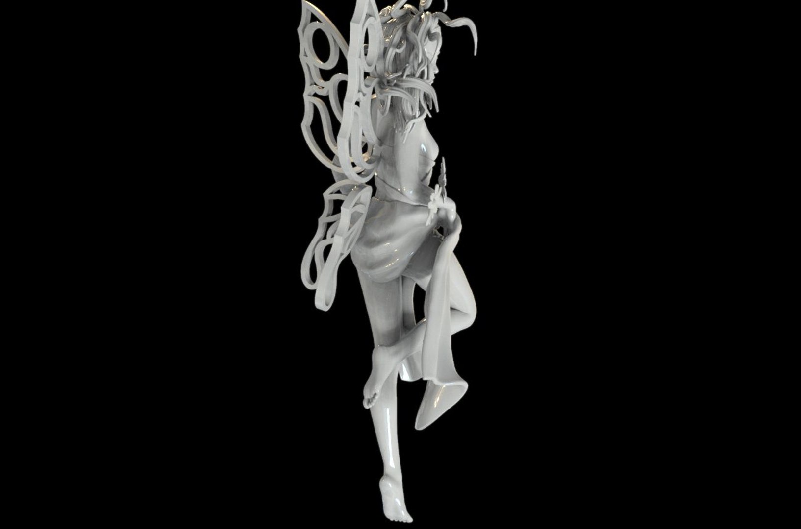 Flying Fairy Flowers 3D Model - TurboSquid 1466308
