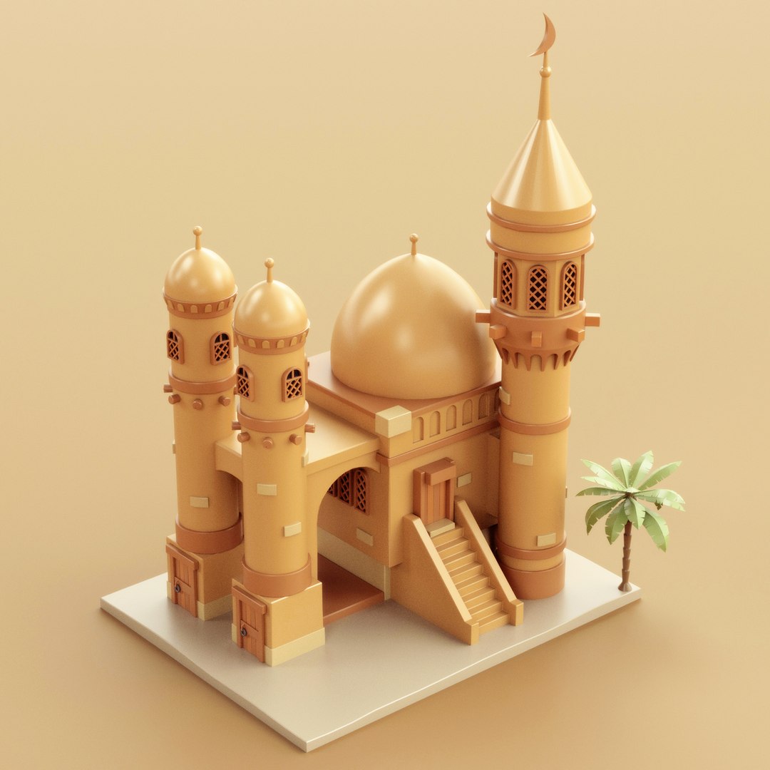 3D Model Arab Mosque 01 - TurboSquid 1838604