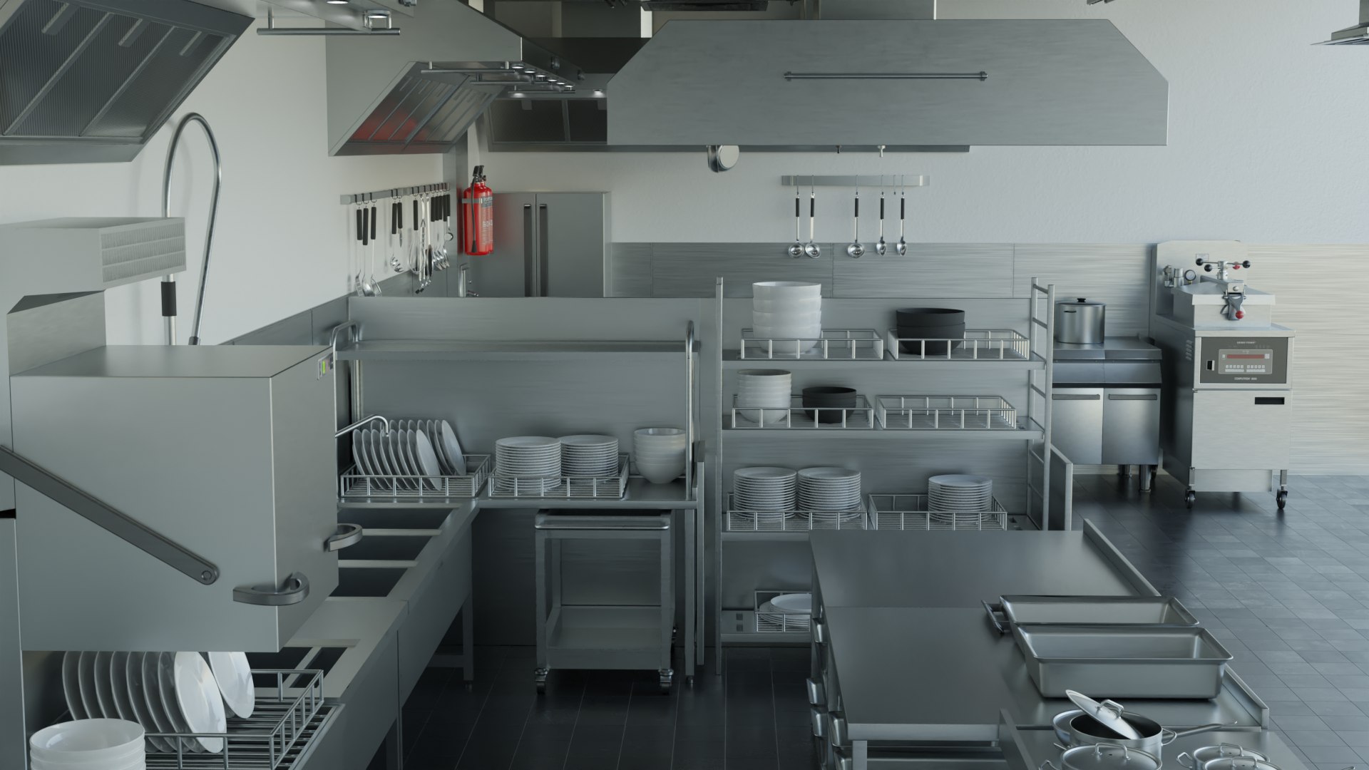 Commercial Kitchen V3 3D - TurboSquid 2047549