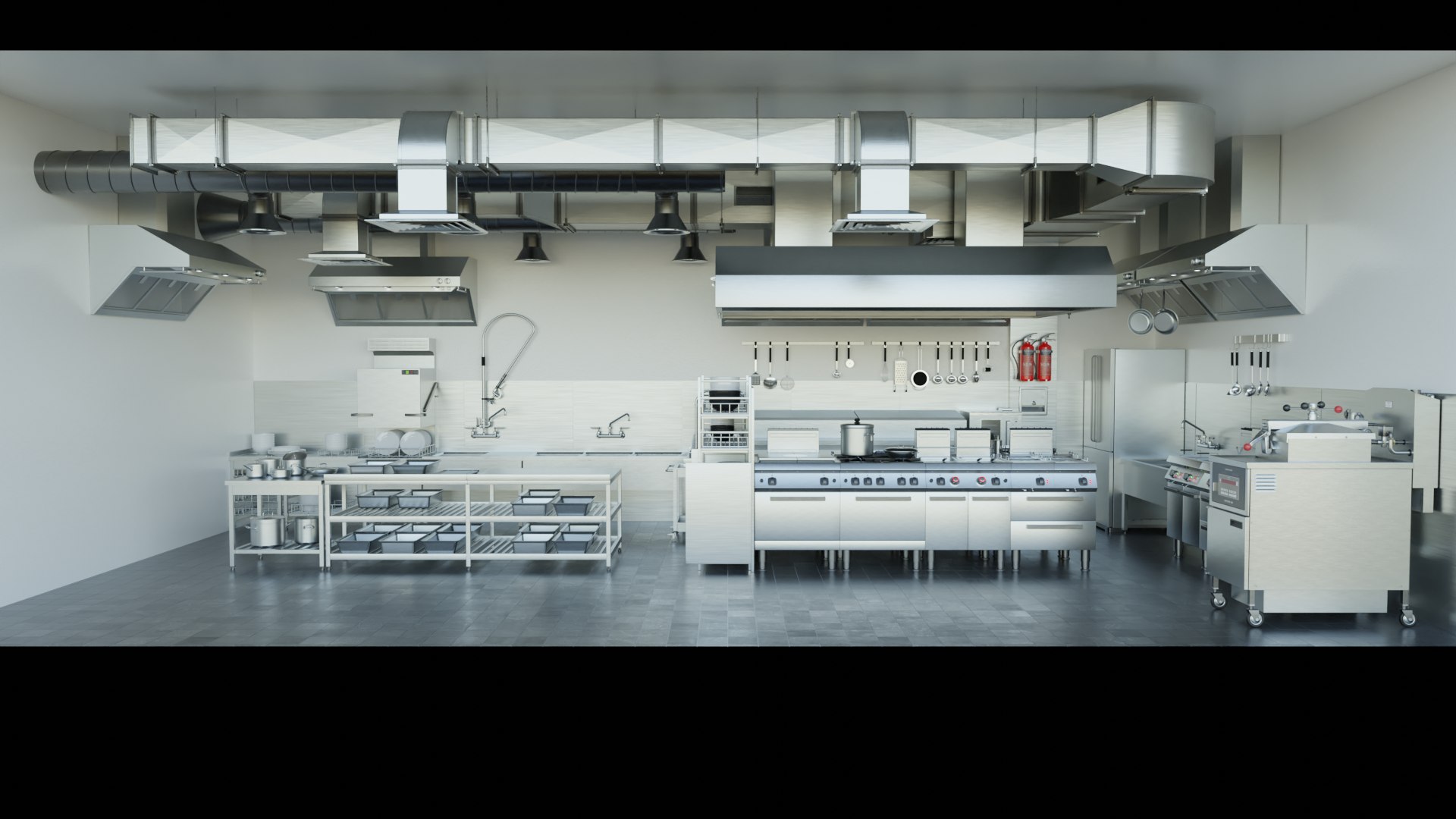 Commercial Kitchen V3 3D - TurboSquid 2047549