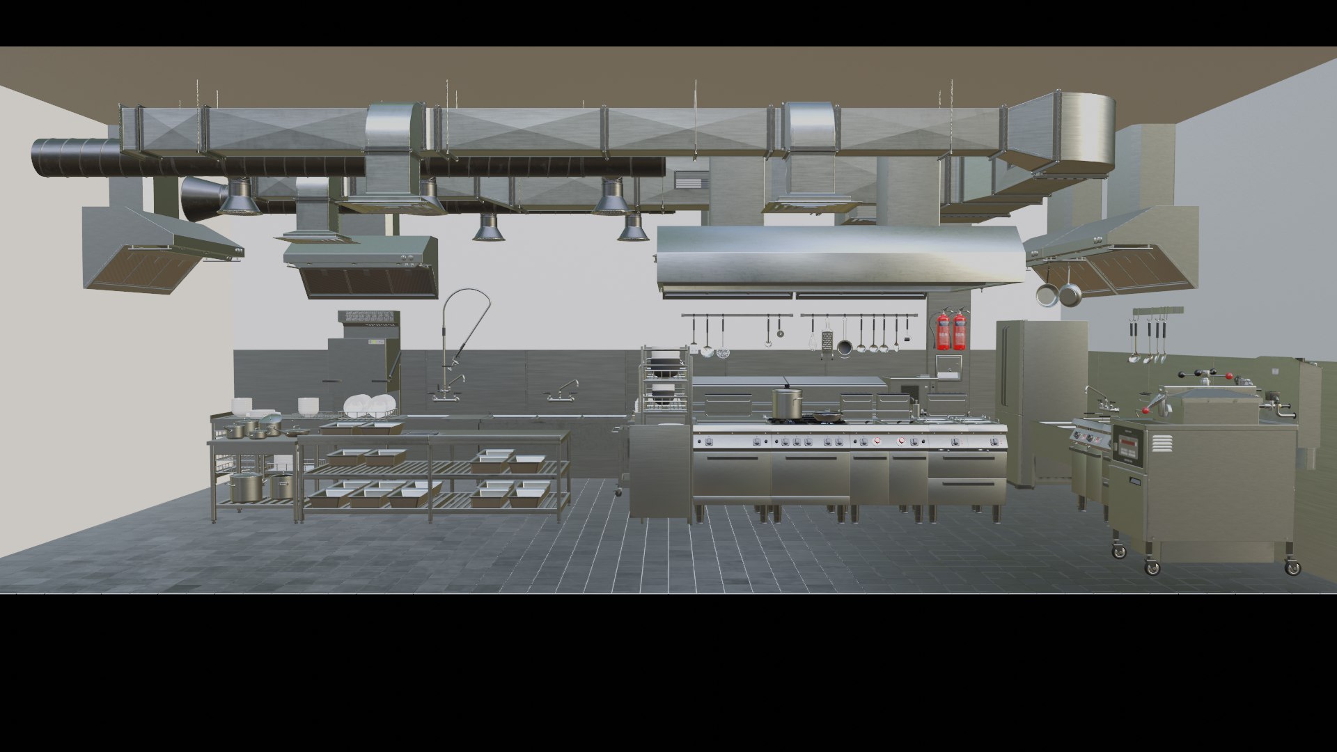 Commercial Kitchen V3 3D - TurboSquid 2047549