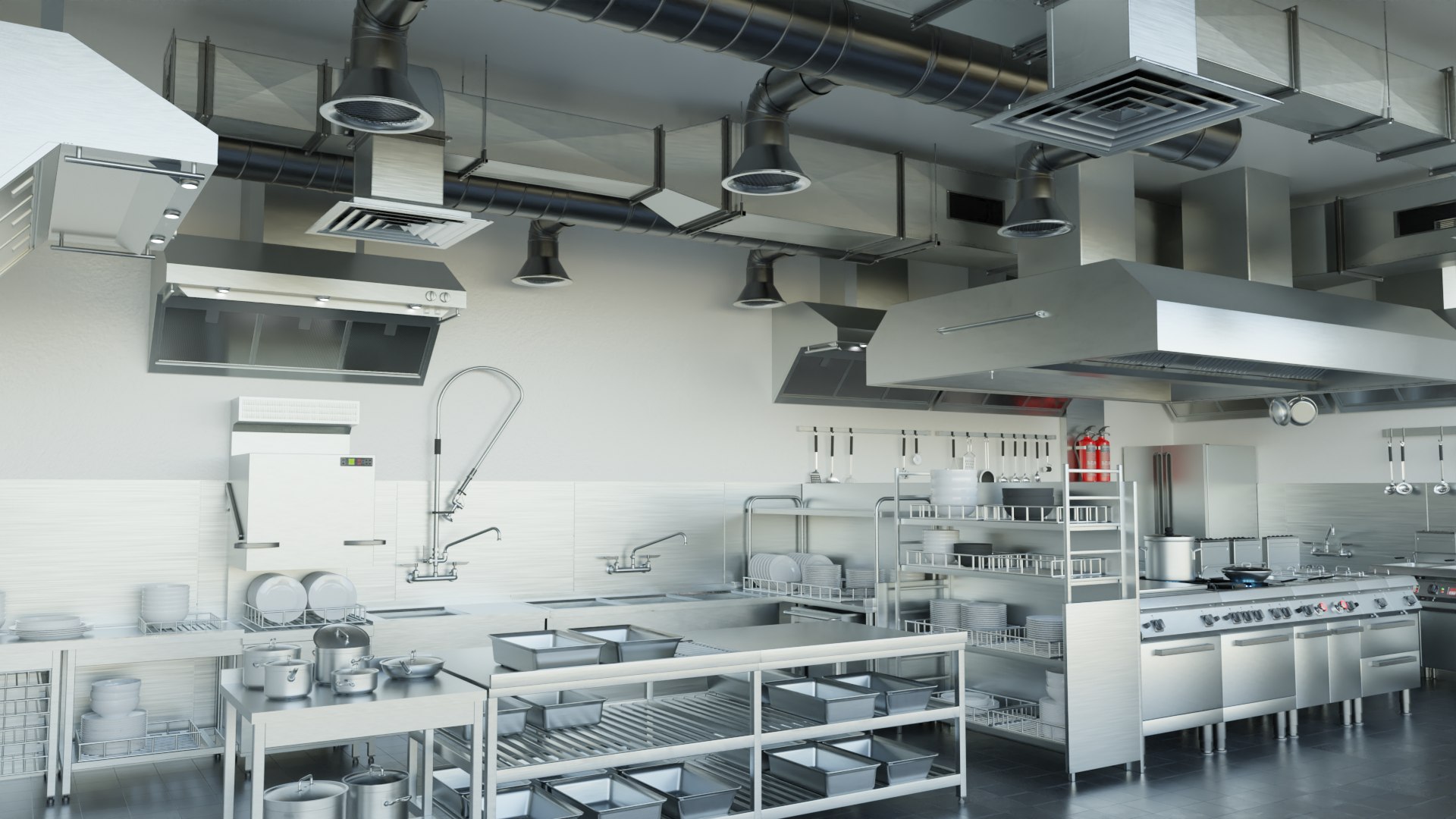 Commercial Kitchen V3 3D - TurboSquid 2047549