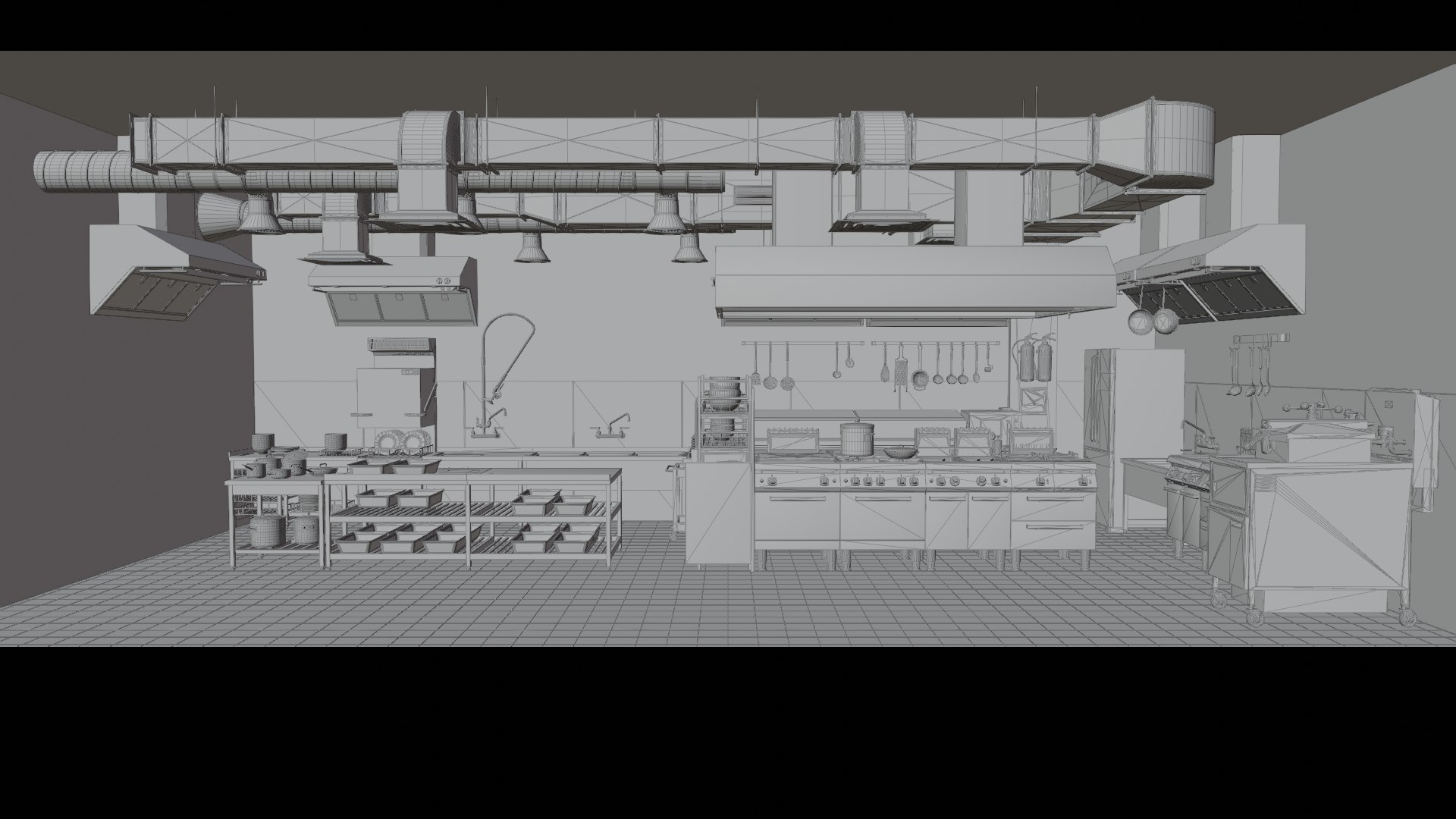 Commercial Kitchen V3 3D - TurboSquid 2047549