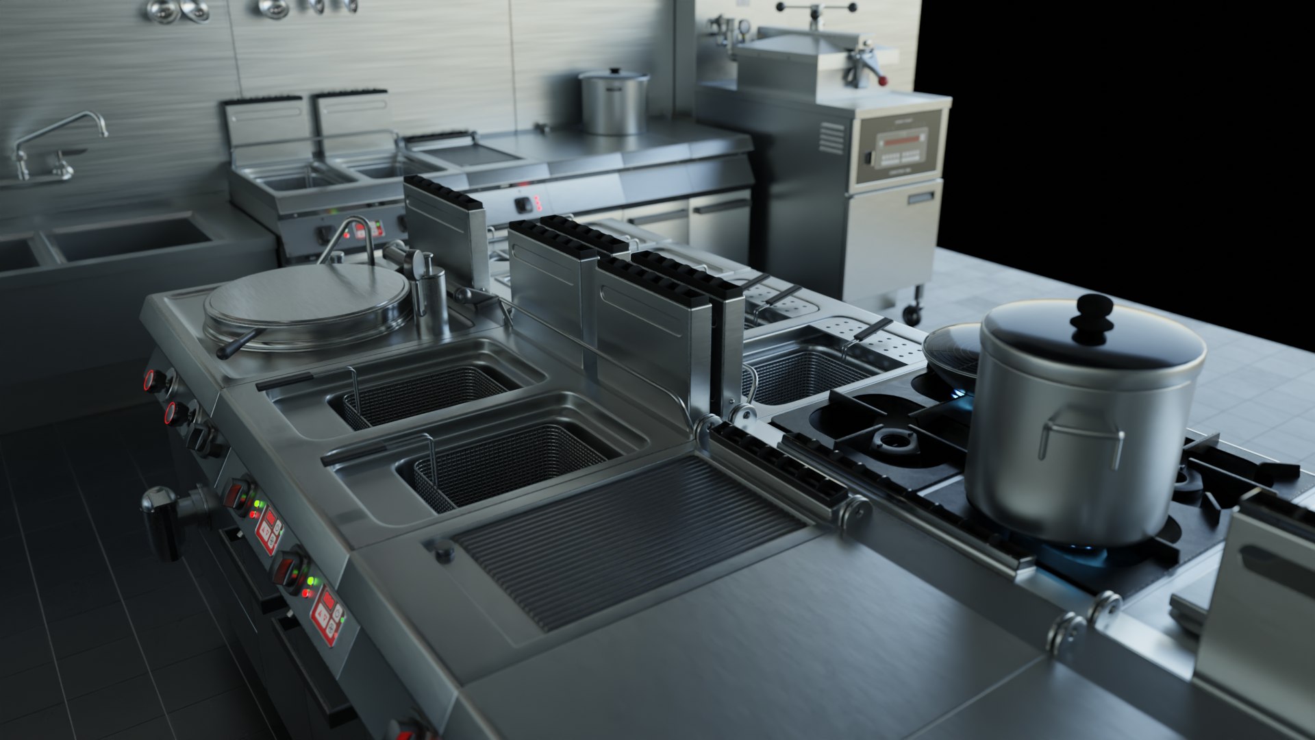 Commercial Kitchen V3 3D - TurboSquid 2047549