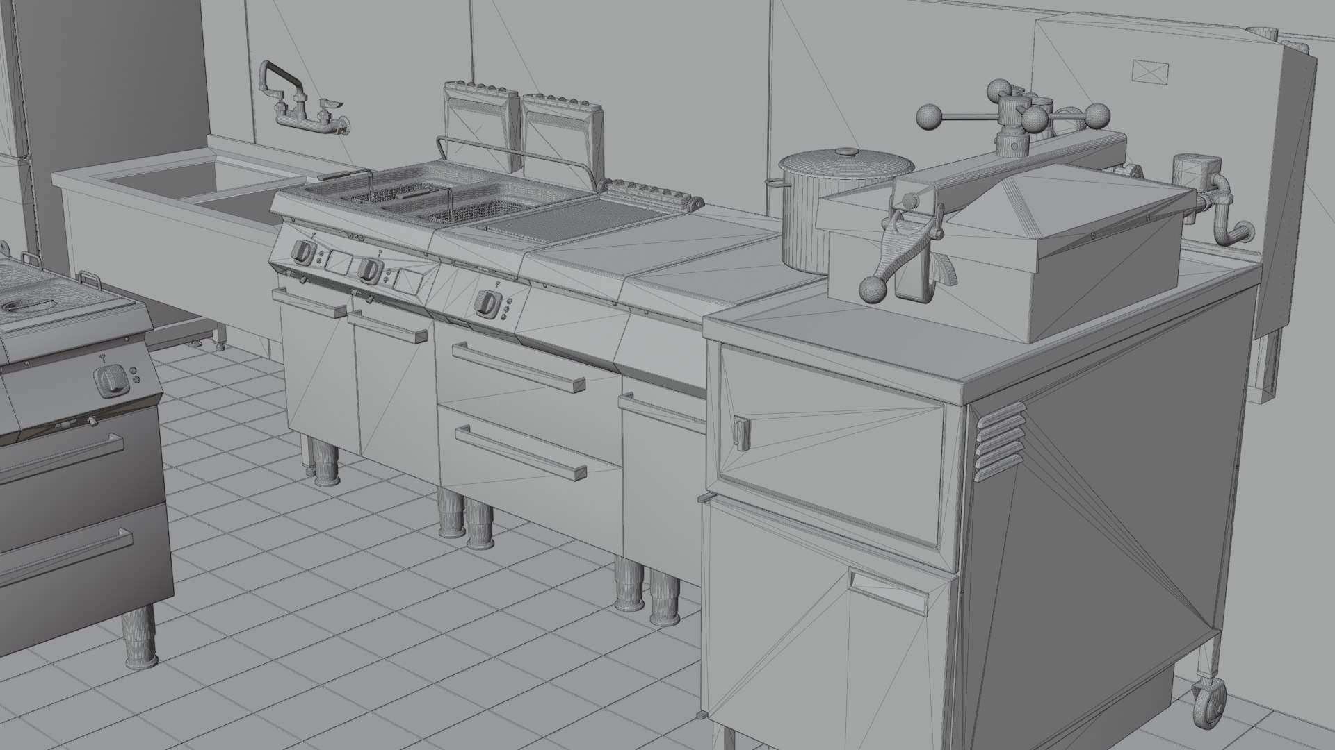 Commercial Kitchen V3 3D - TurboSquid 2047549