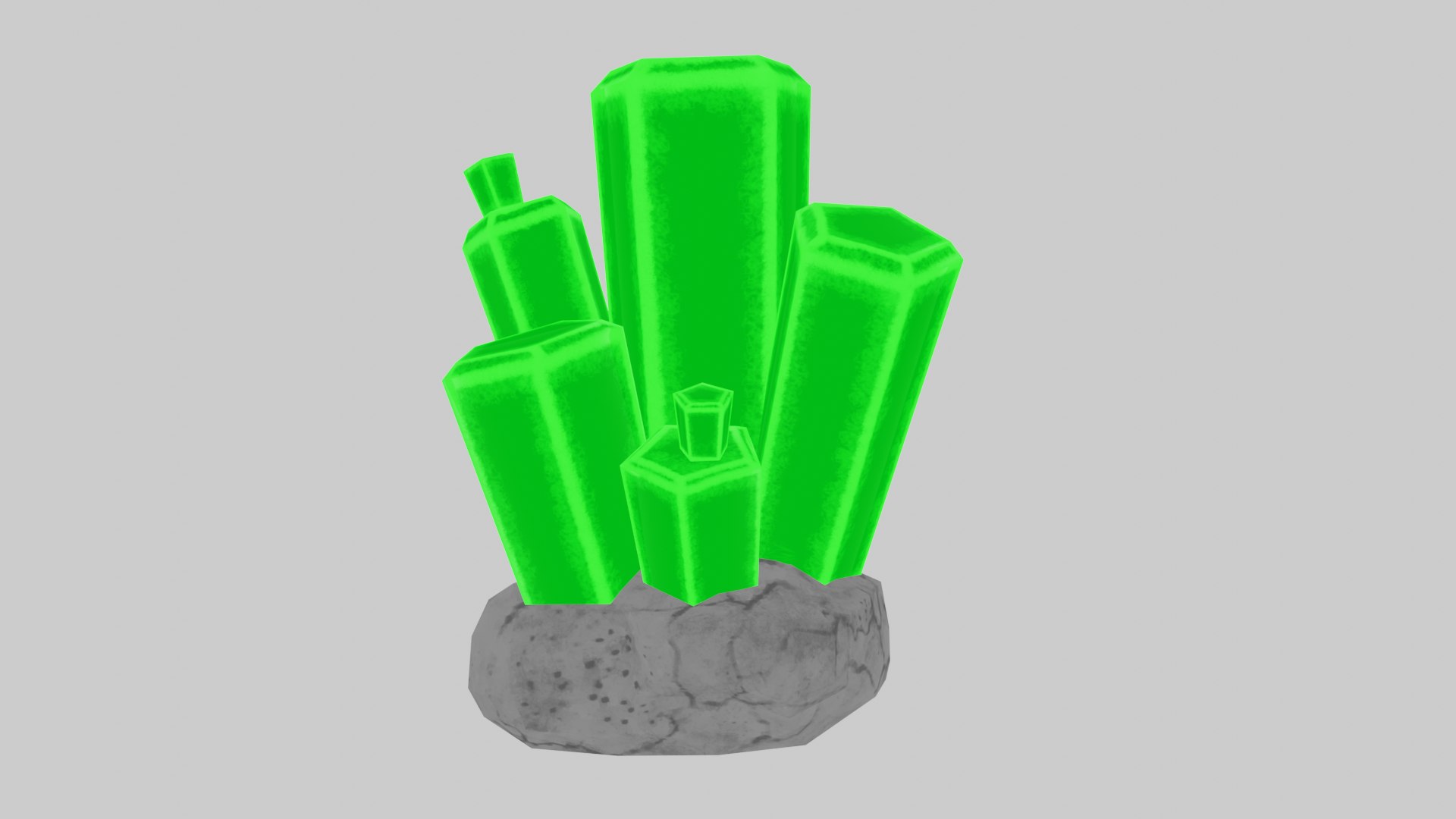3D Green Stylized Rock Crystal Cluster Version 2 - TurboSquid 2127328