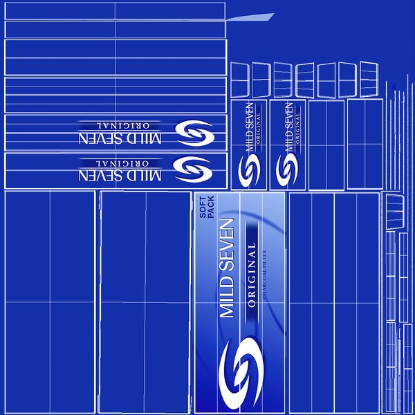 modelo 3d Caja De Cigarrillos De Cartón Mildseven - TurboSquid 1943661