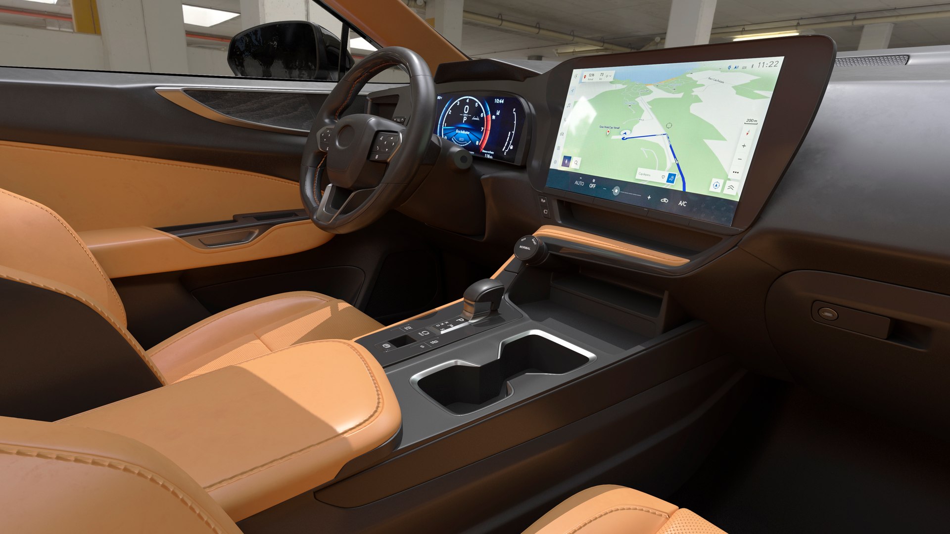 3D 2024 Lexus NX Black Simple Interior Rigged for Maya model ...