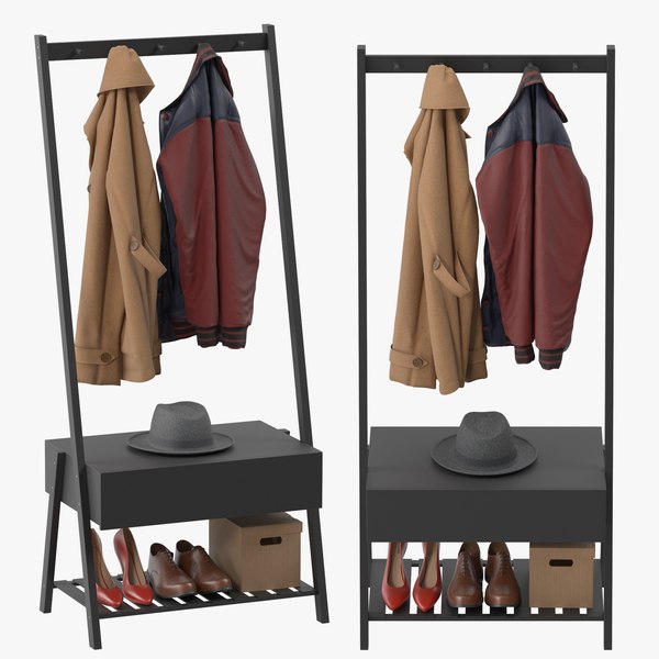 3D Cloakroom Coat Rack - TurboSquid 1984901