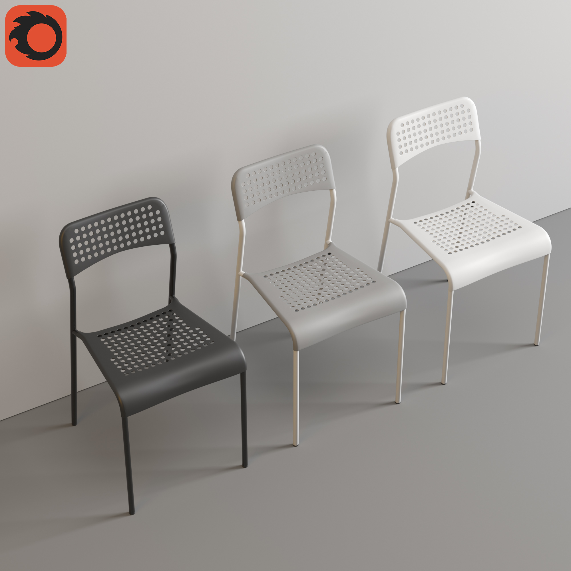 modelo 3d Silla IKEA ADDE - TurboSquid 1820673