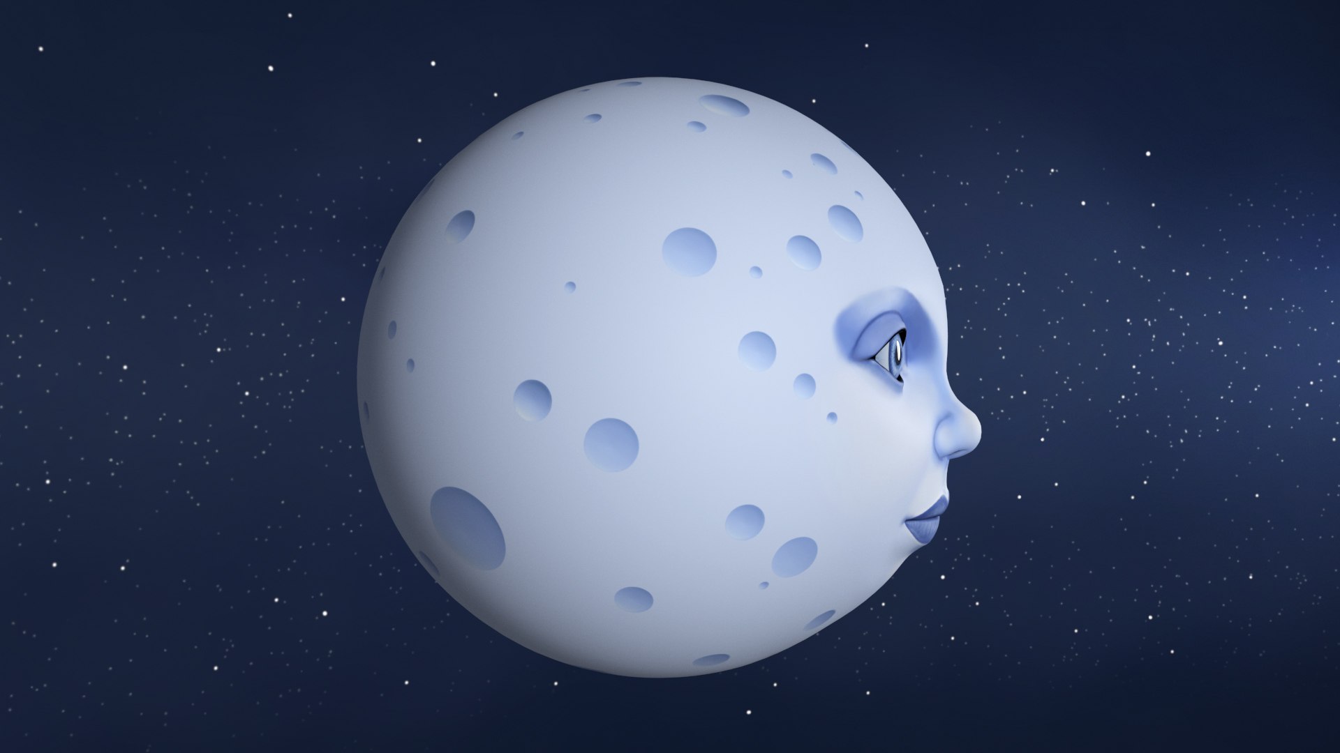 Moon In Space 3D Model - TurboSquid 2141275