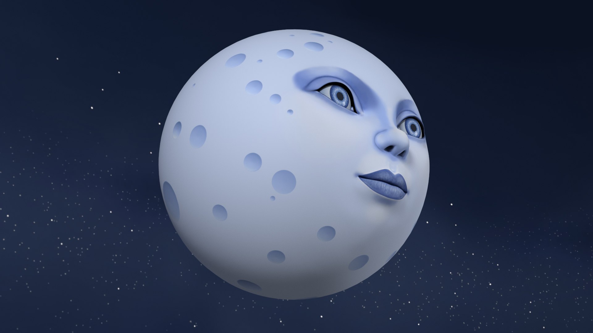 Moon In Space 3D Model - TurboSquid 2141275