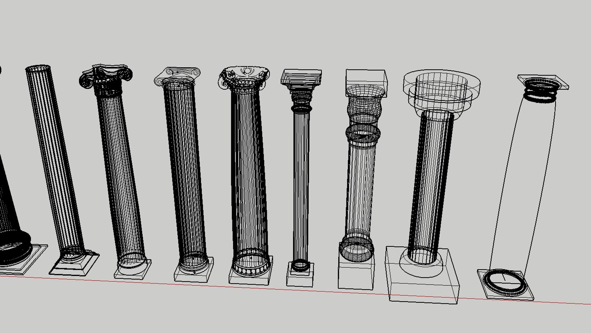3D Columns Model - TurboSquid 1528255