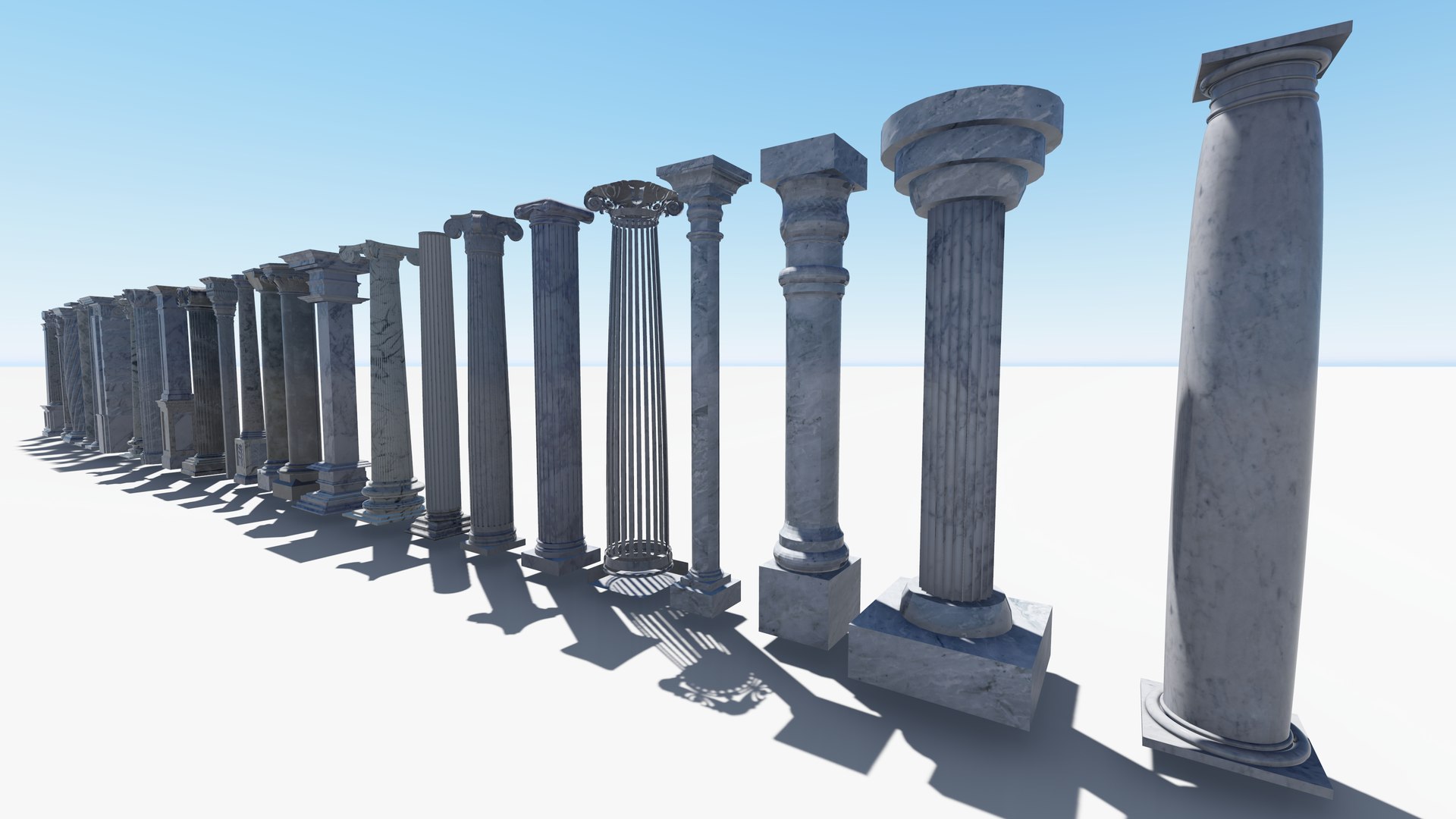 3D Columns Model - TurboSquid 1528255