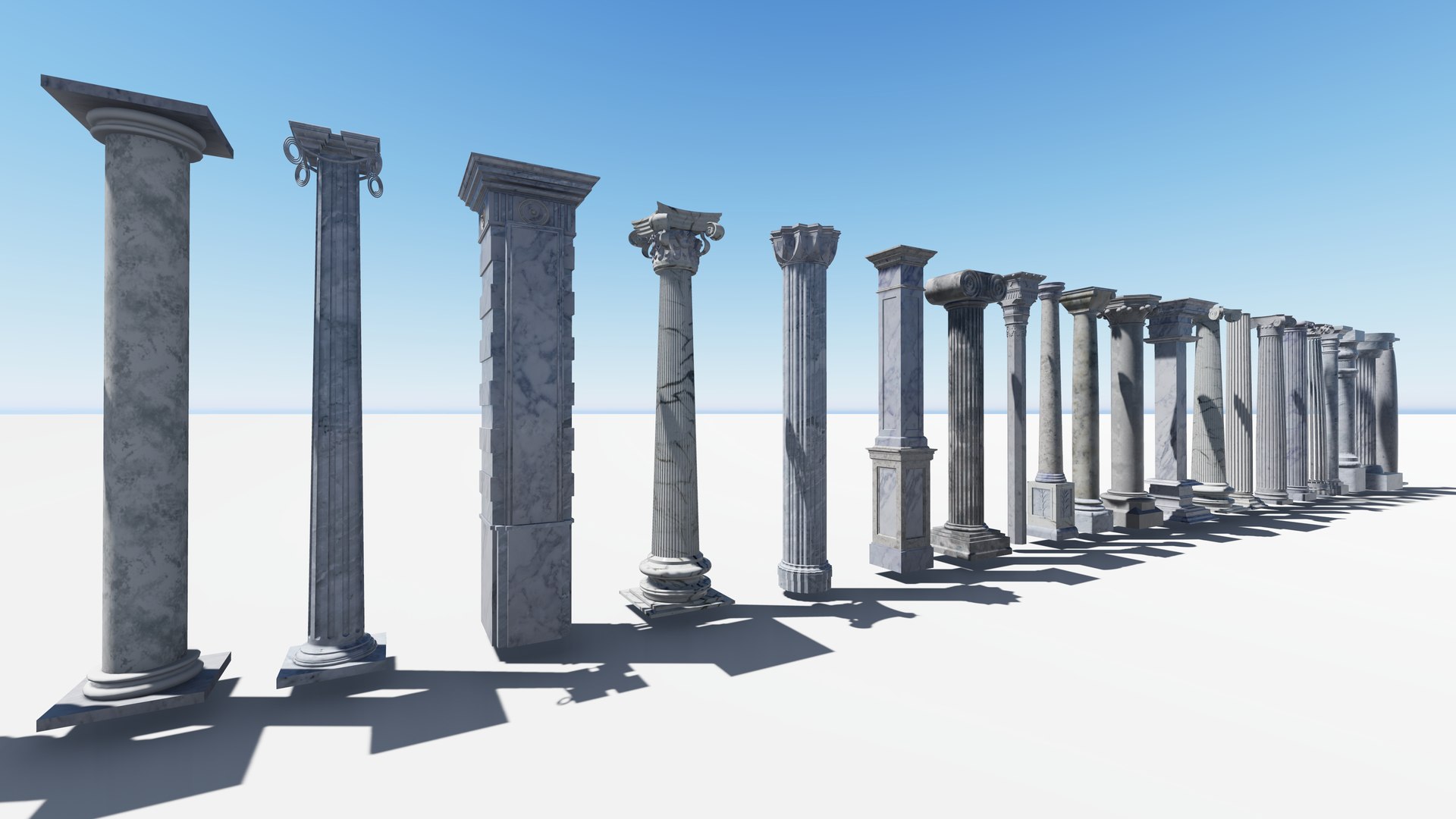 3D Columns Model - TurboSquid 1528255