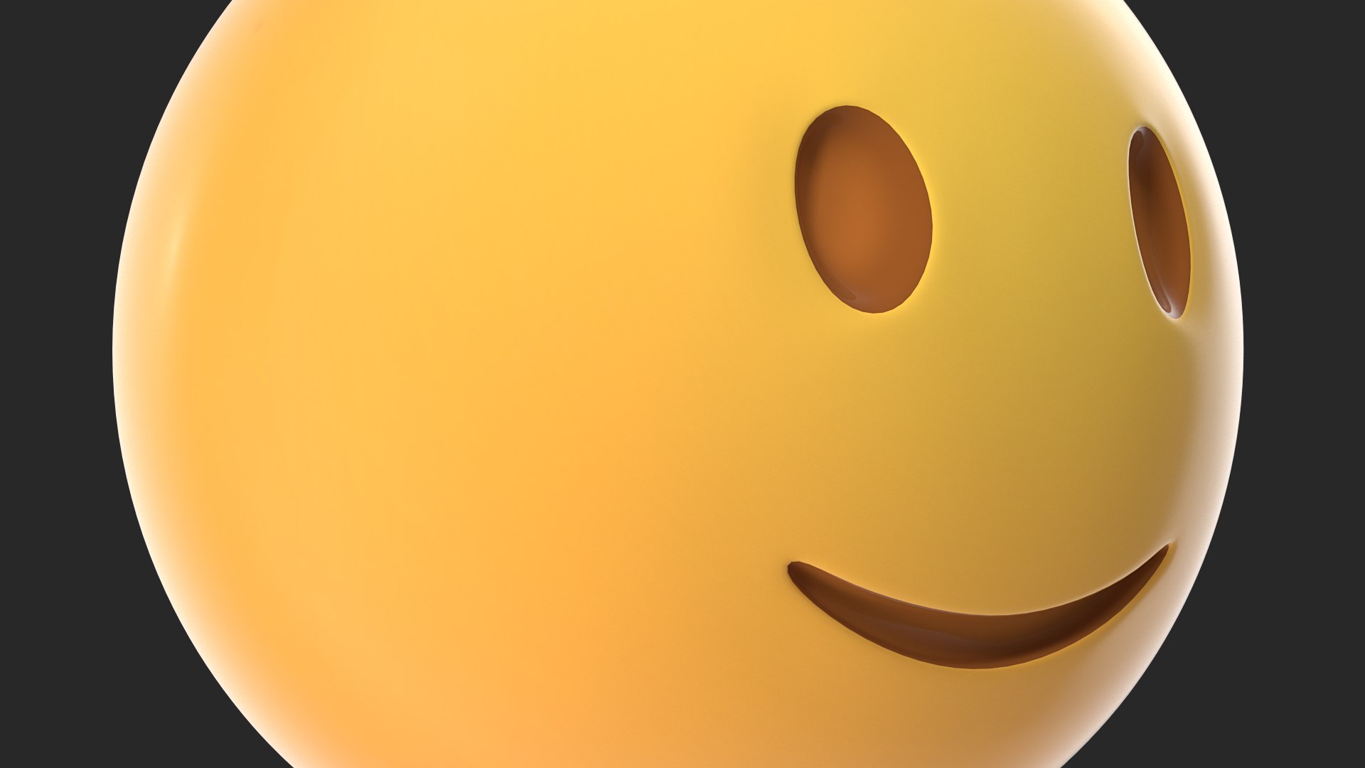 Slightly smiling emoji 3D model - TurboSquid 1534680