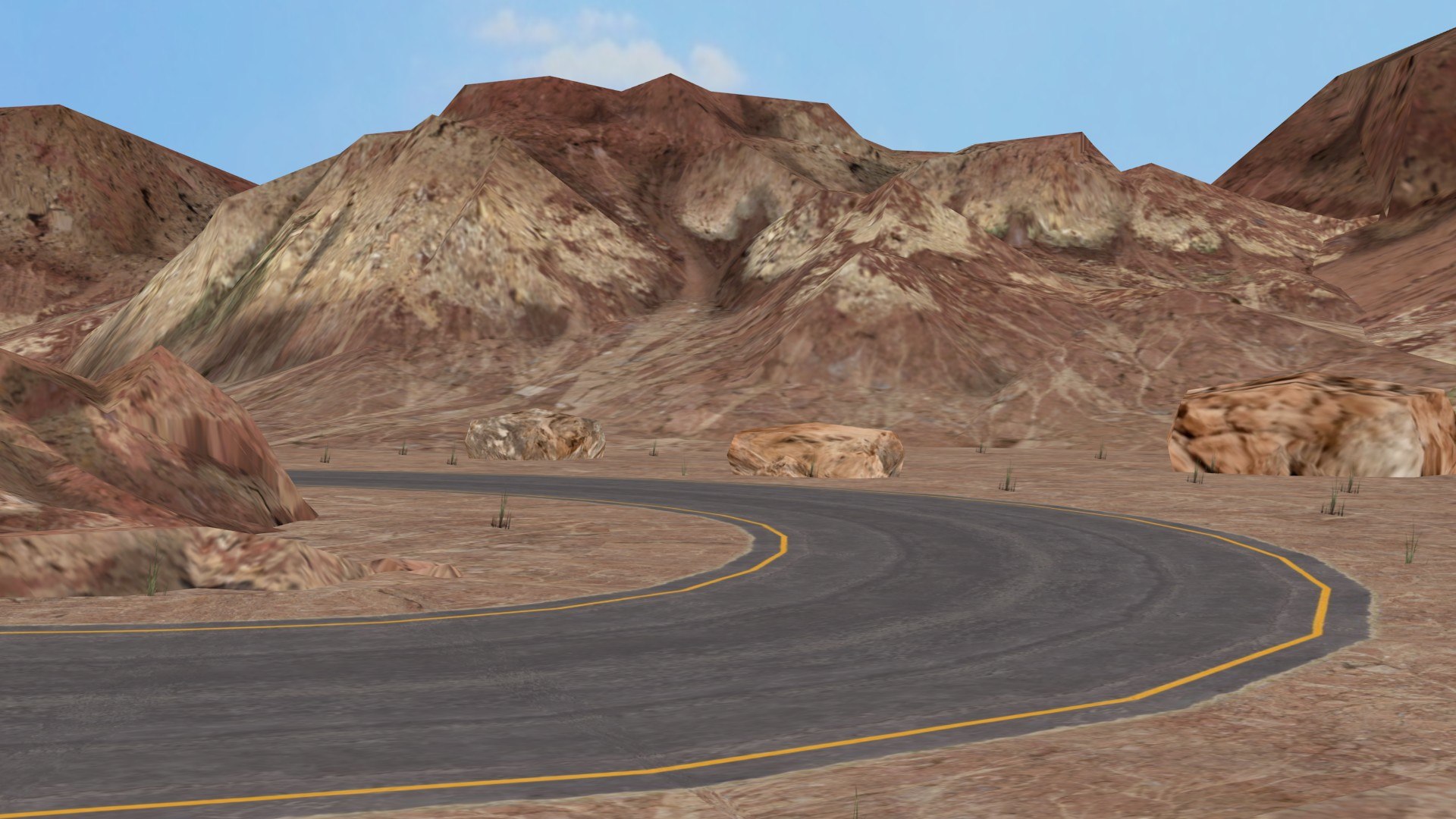 3ds Max Road Mountains