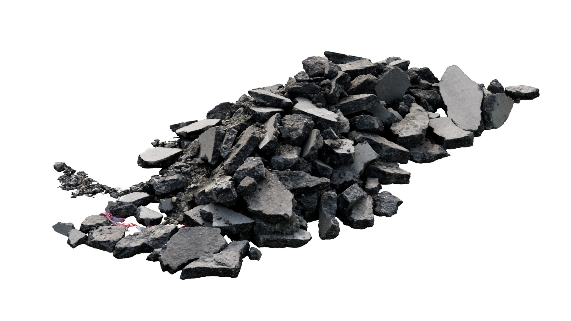 3D Asphalt Rubble Scan Model - TurboSquid 1675460