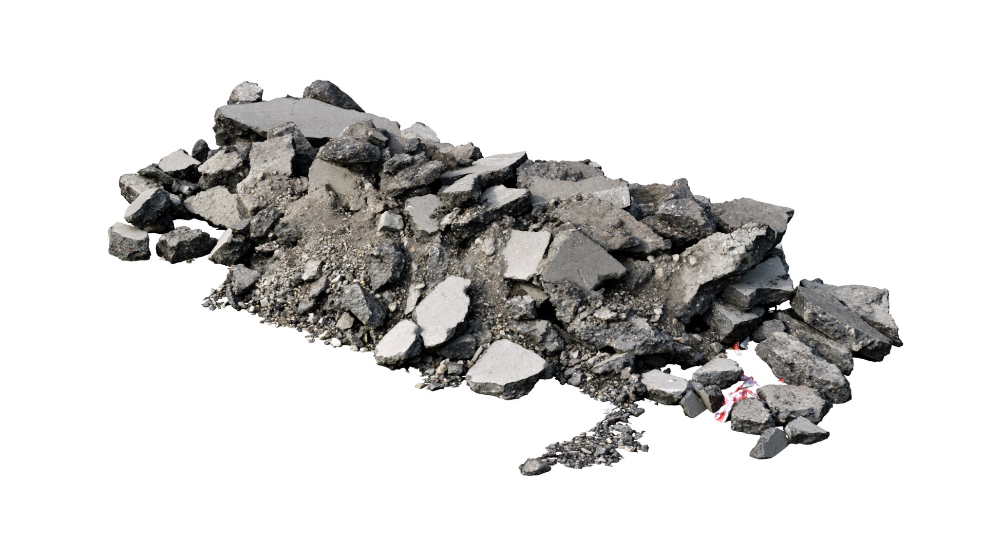 3D Asphalt Rubble Scan Model - TurboSquid 1675460