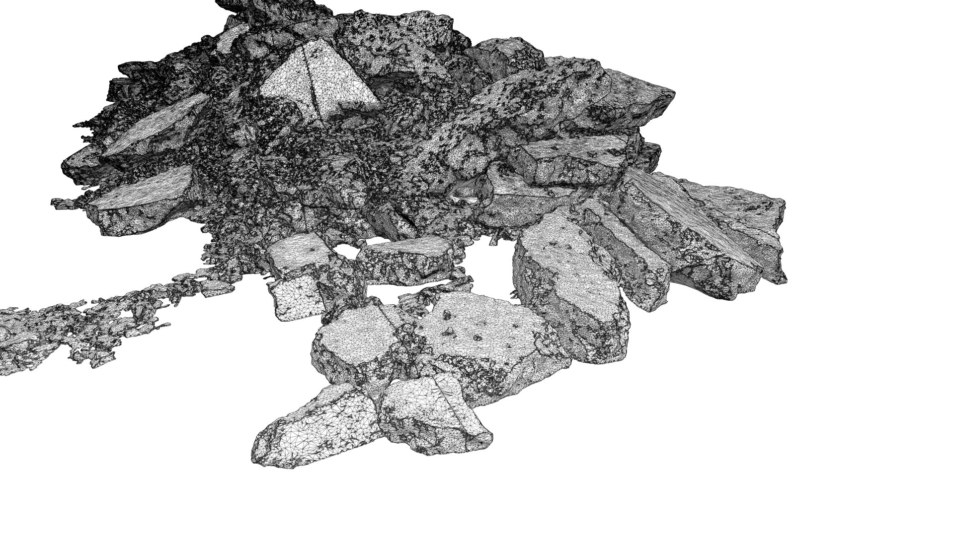 3D Asphalt Rubble Scan Model - TurboSquid 1675460