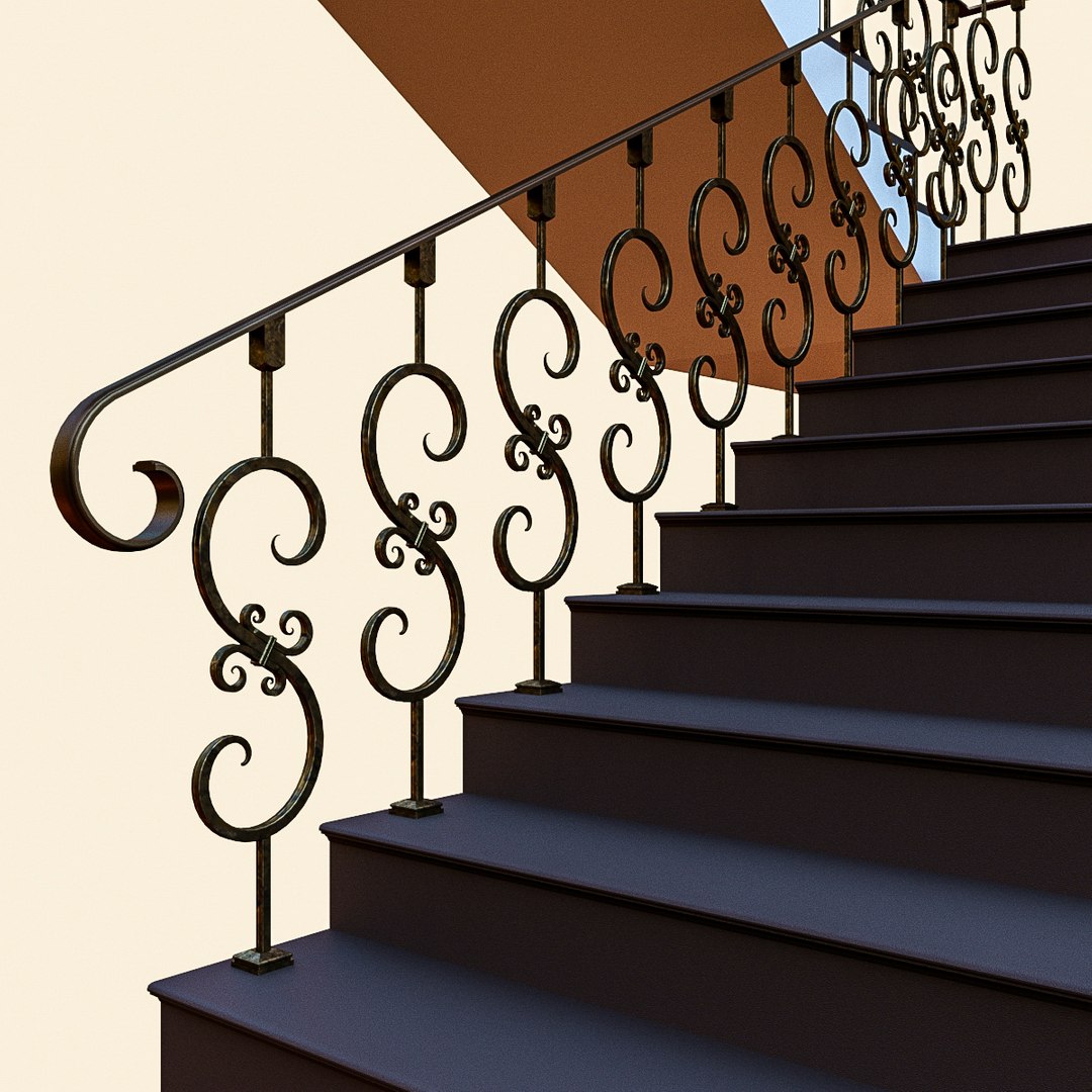 3D stair forged corona model - TurboSquid 1164222