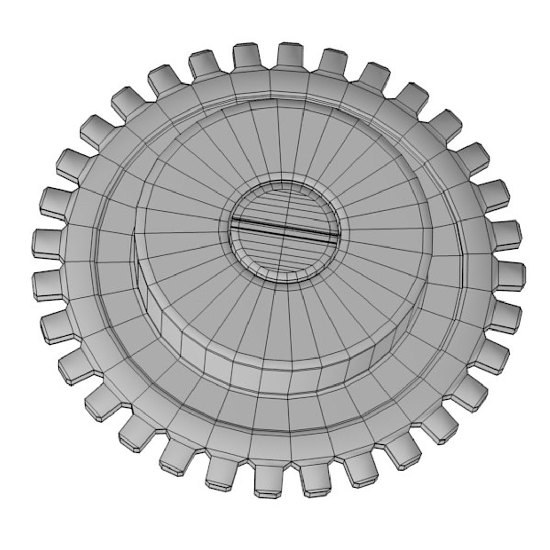 3d Clock Gear Wheel