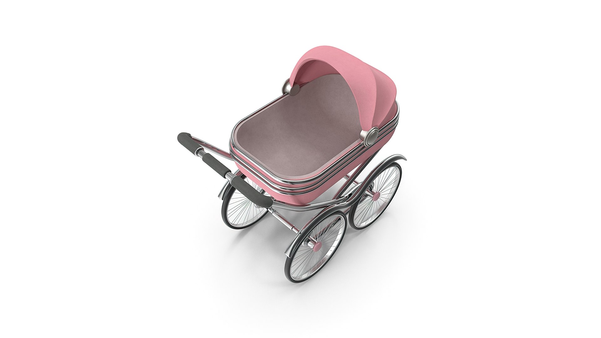 3D Vintage Baby Stroller Model - TurboSquid 2103777