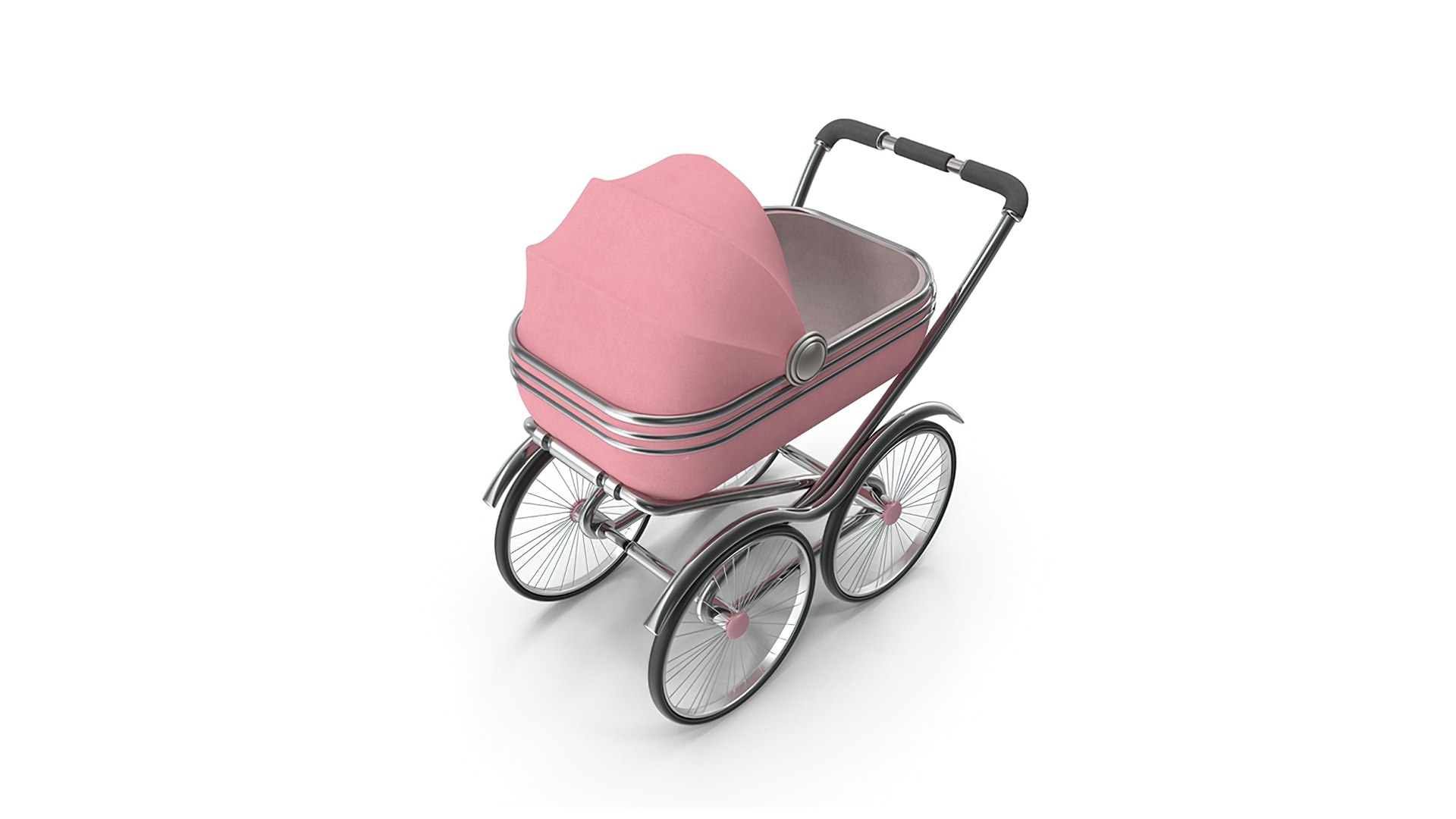3D Vintage Baby Stroller Model - TurboSquid 2103777