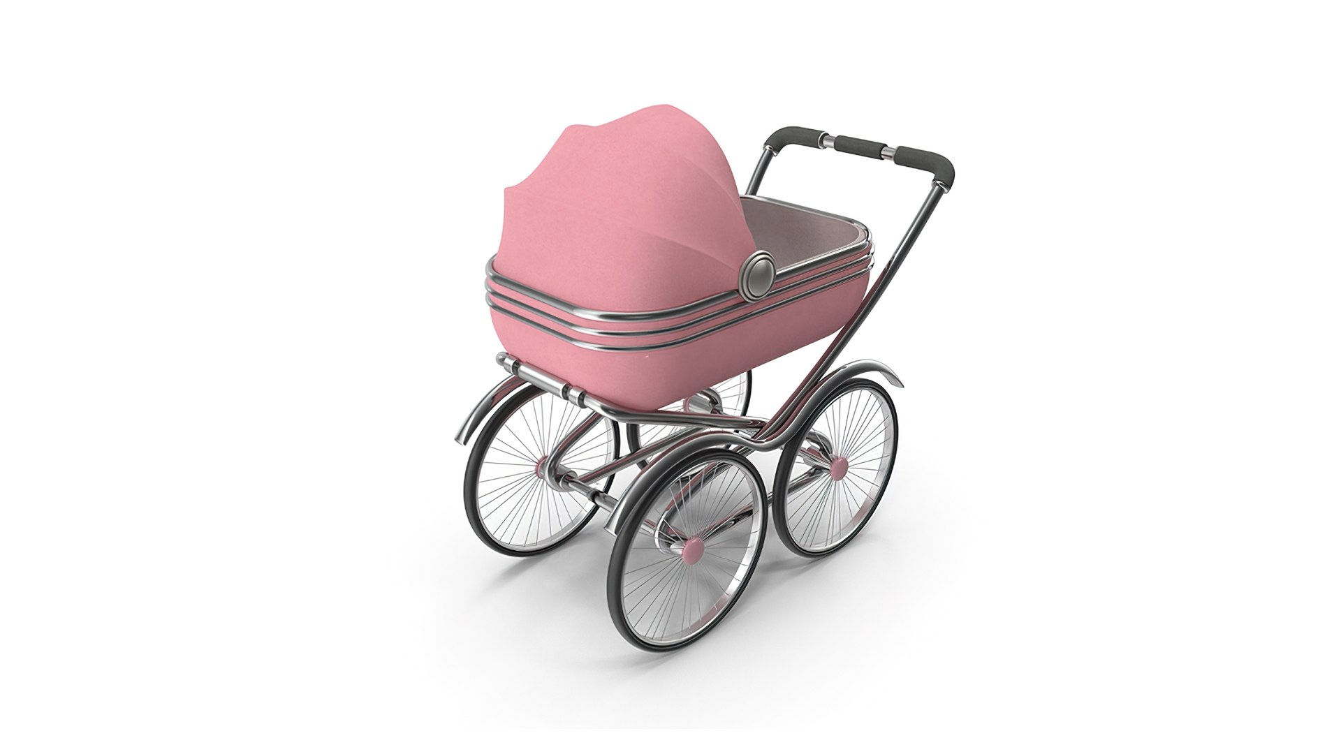 3D Vintage Baby Stroller Model - TurboSquid 2103777