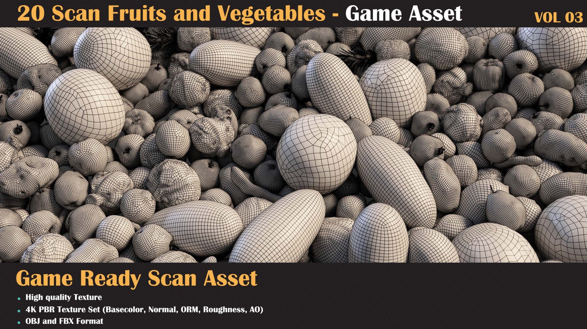 20 Fruit And Vegetation Scan Model VOL03 3D - TurboSquid 2242162