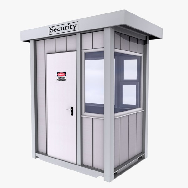 3d model security booth