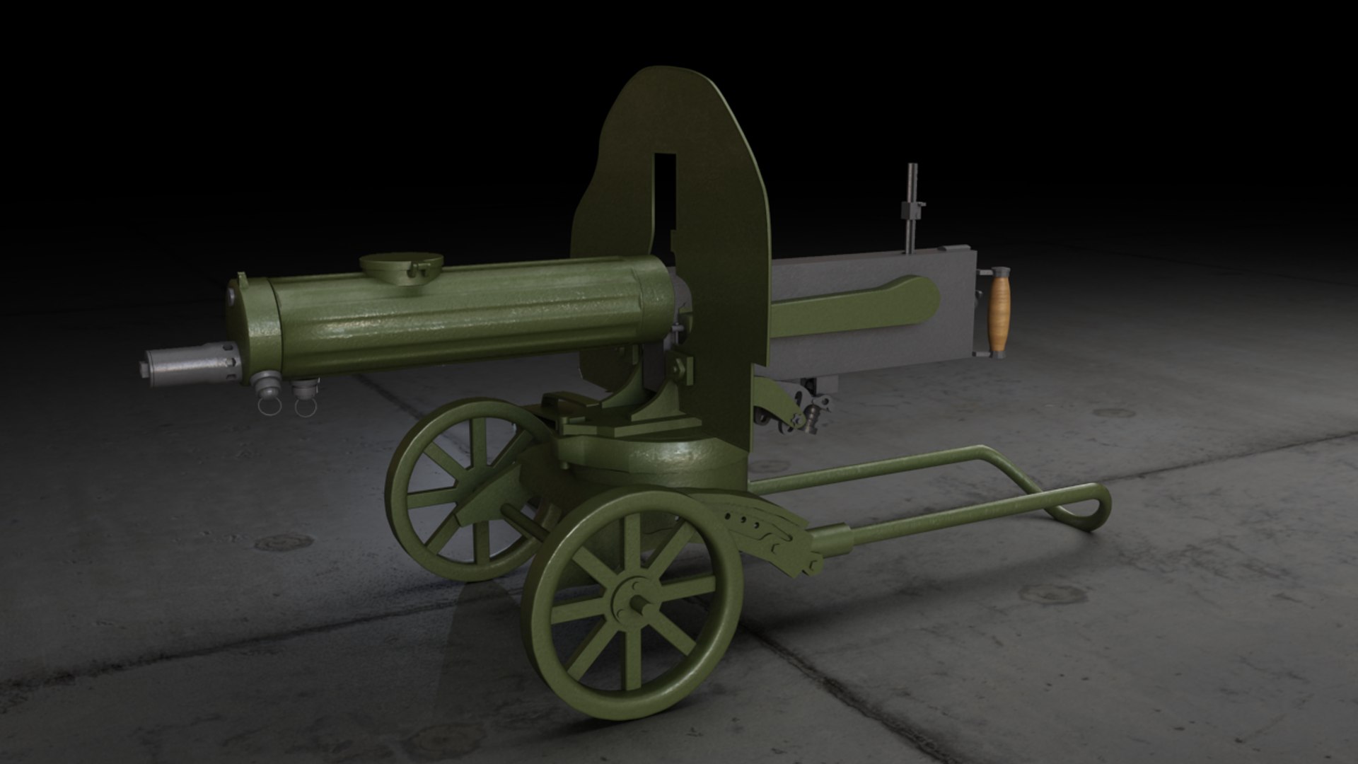 3D Model Maxim Gun - TurboSquid 1563820