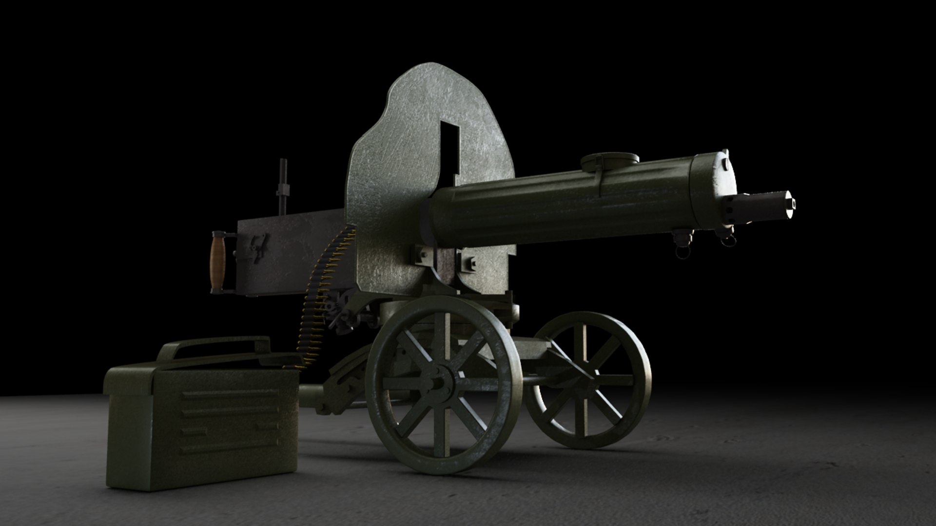 3D Model Maxim Gun - TurboSquid 1563820