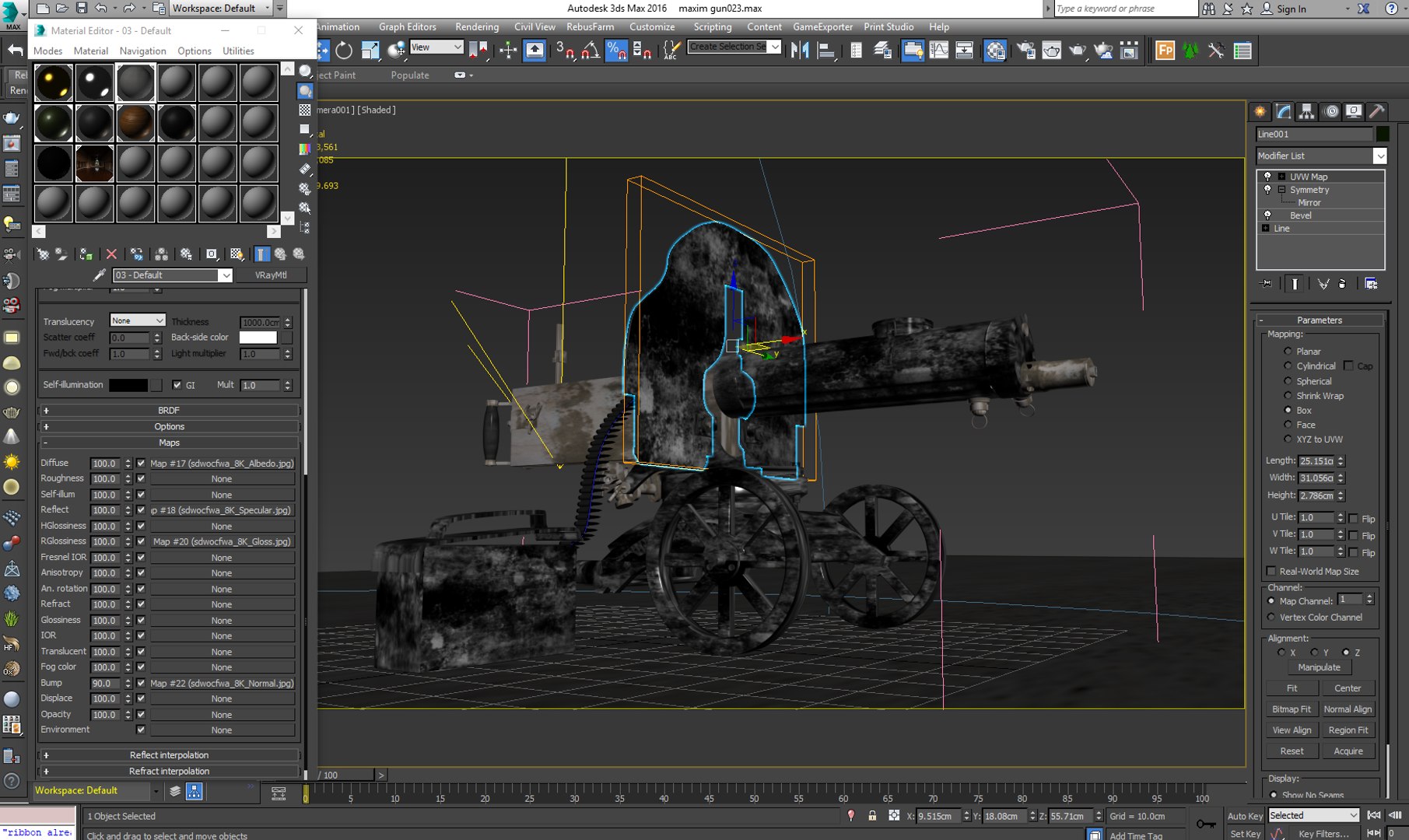 3D Model Maxim Gun - TurboSquid 1563820