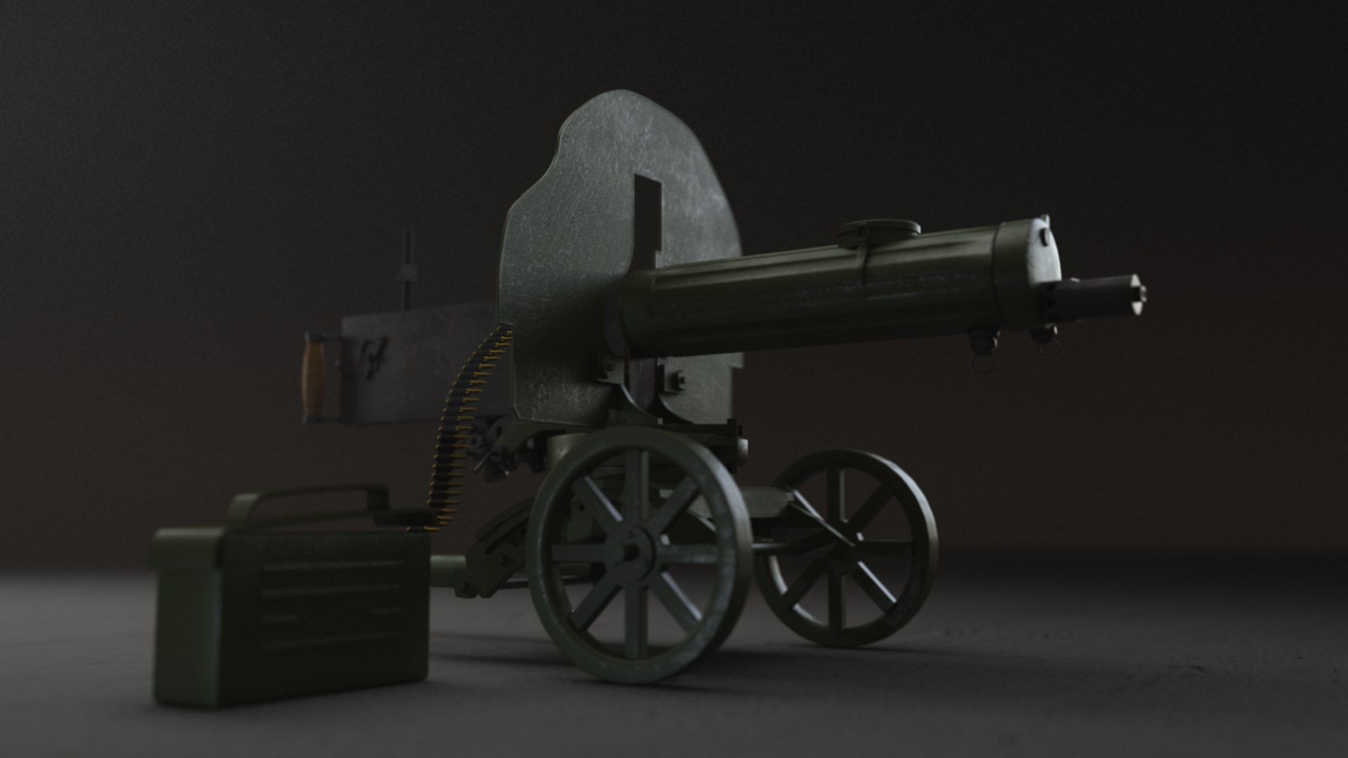 3D Model Maxim Gun - TurboSquid 1563820