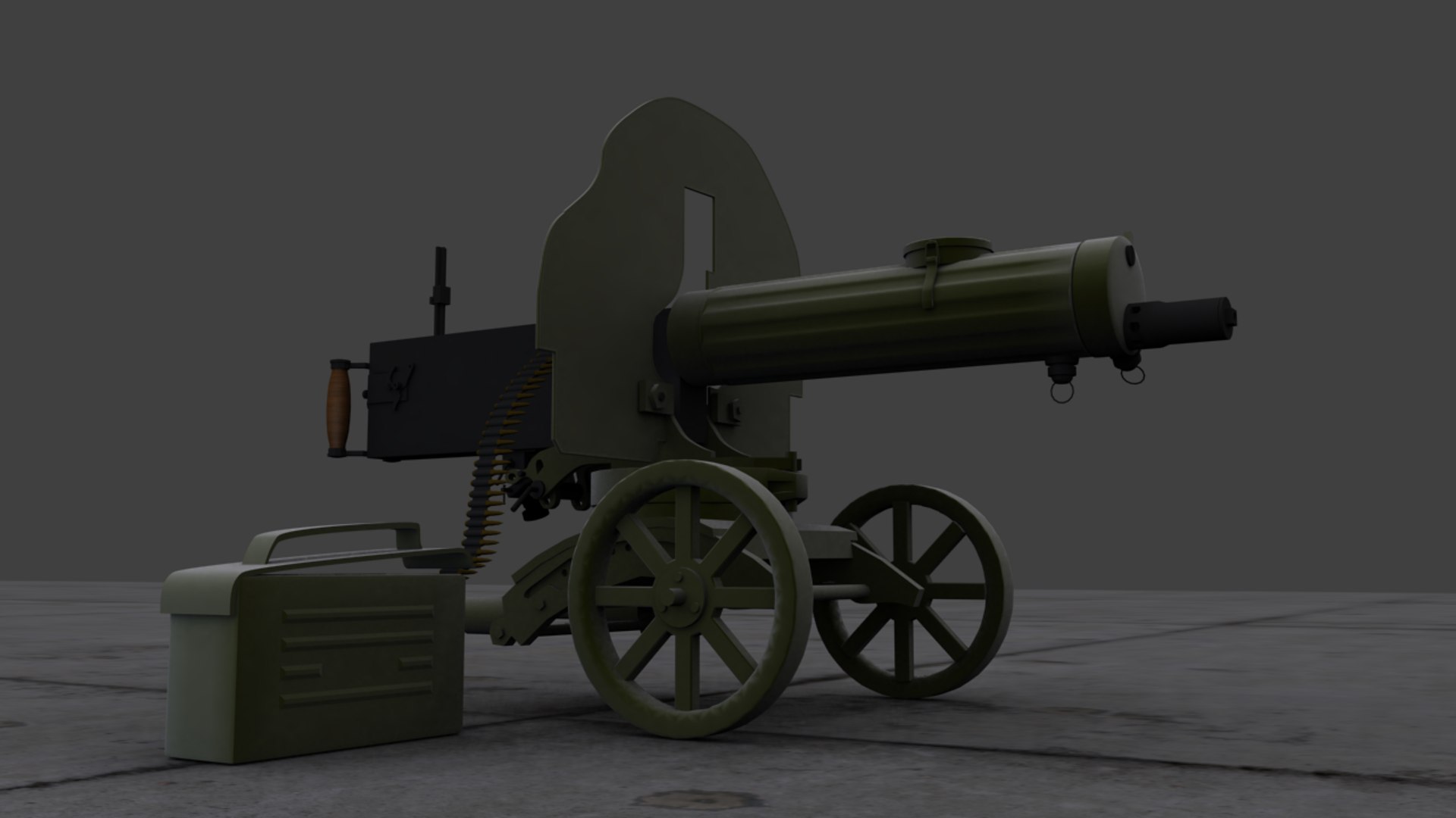 3D Model Maxim Gun - TurboSquid 1563820