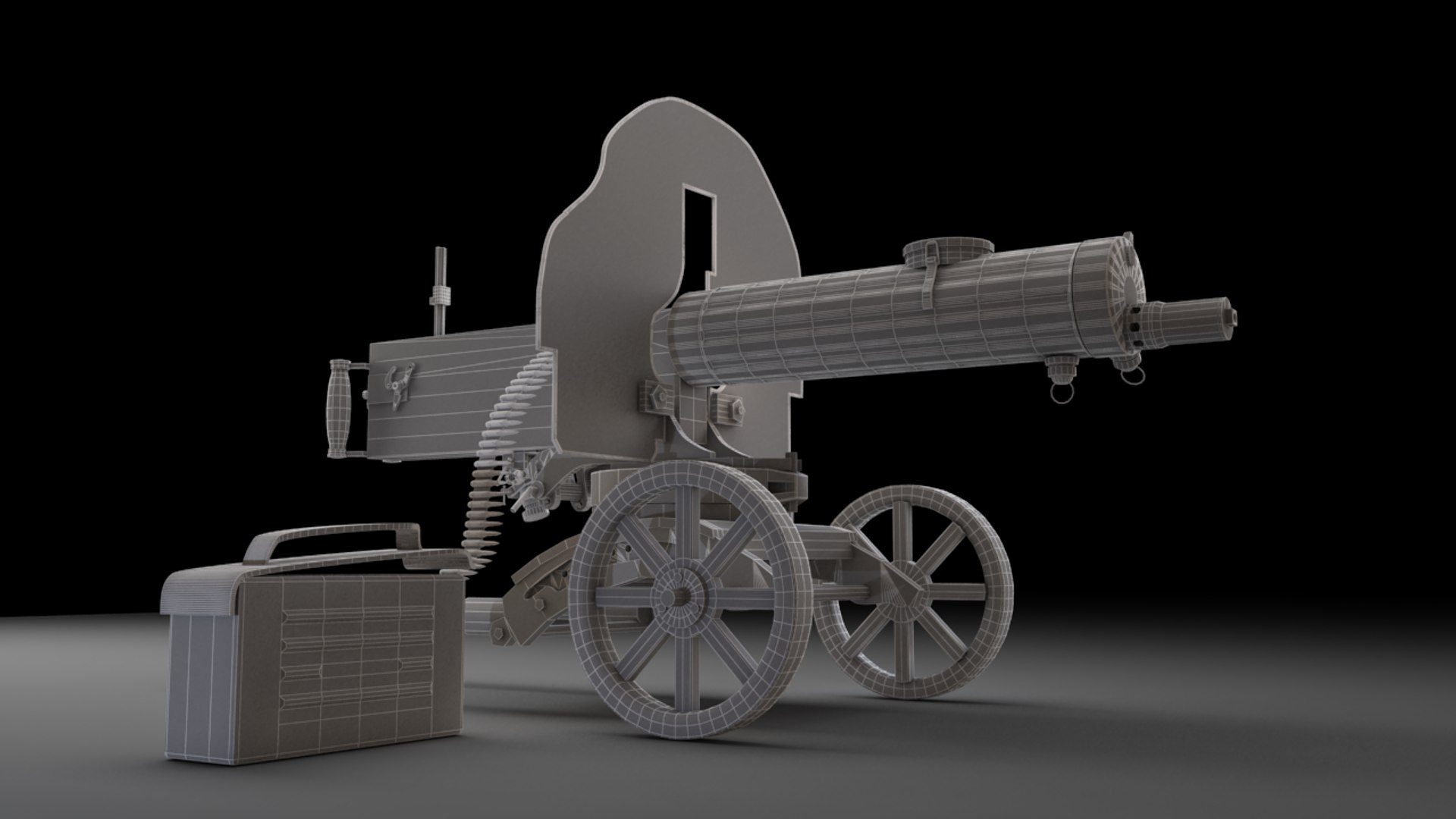 3D Model Maxim Gun - TurboSquid 1563820