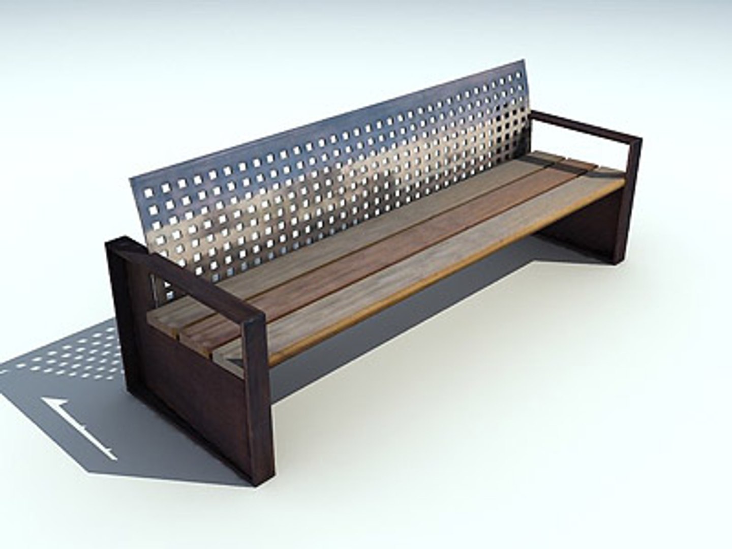 Bench Realtime Polygons 3d Model