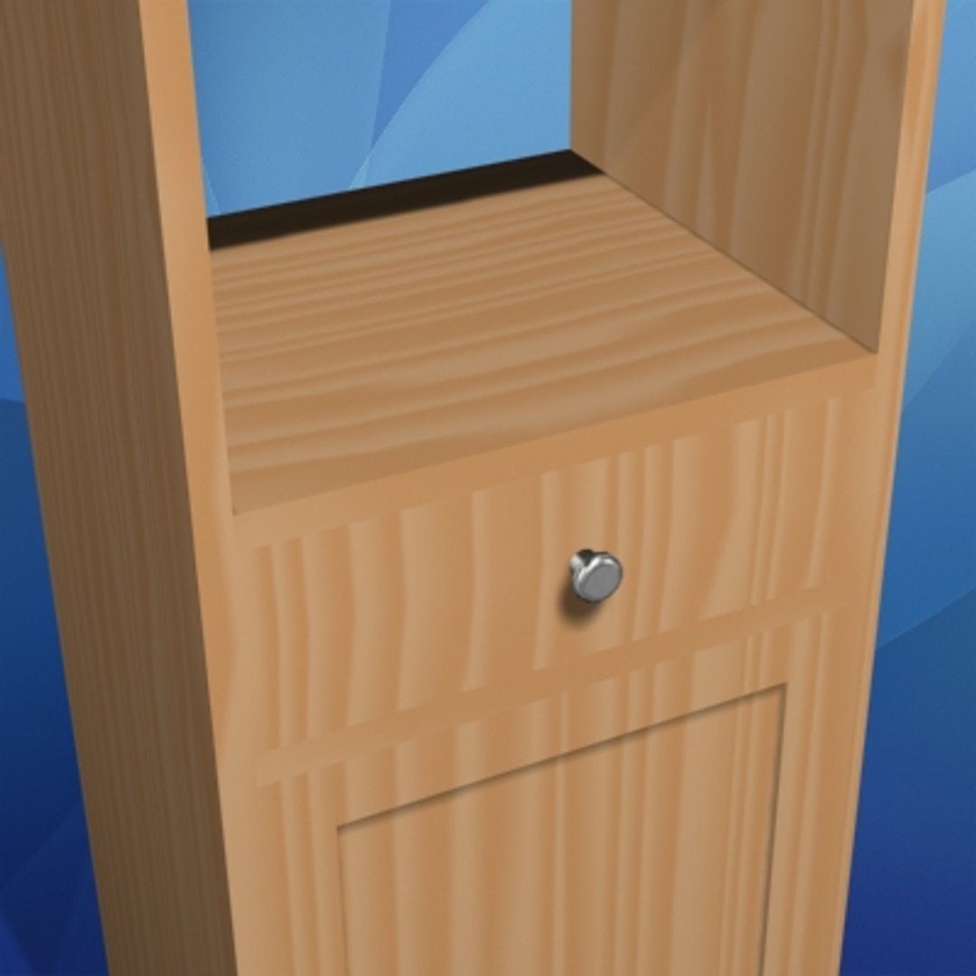 3d Bookcase Storage House Model