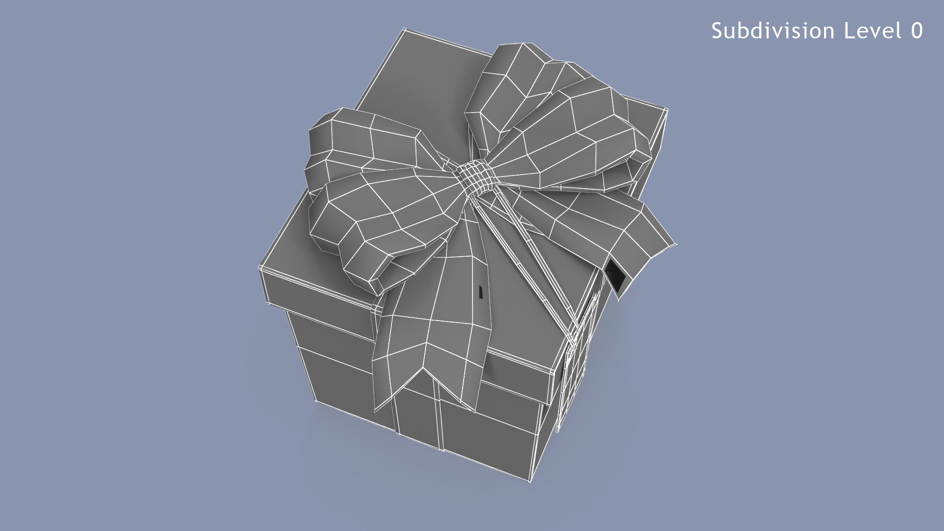 3D Gift Box Cube Label Blue Model - TurboSquid 1741455