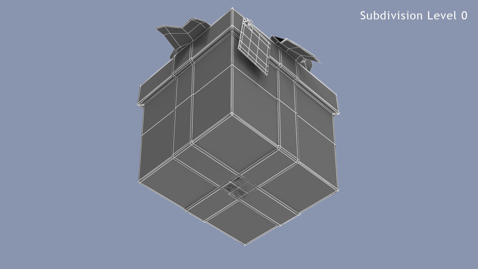 3D Gift Box Cube Label Blue Model - TurboSquid 1741455