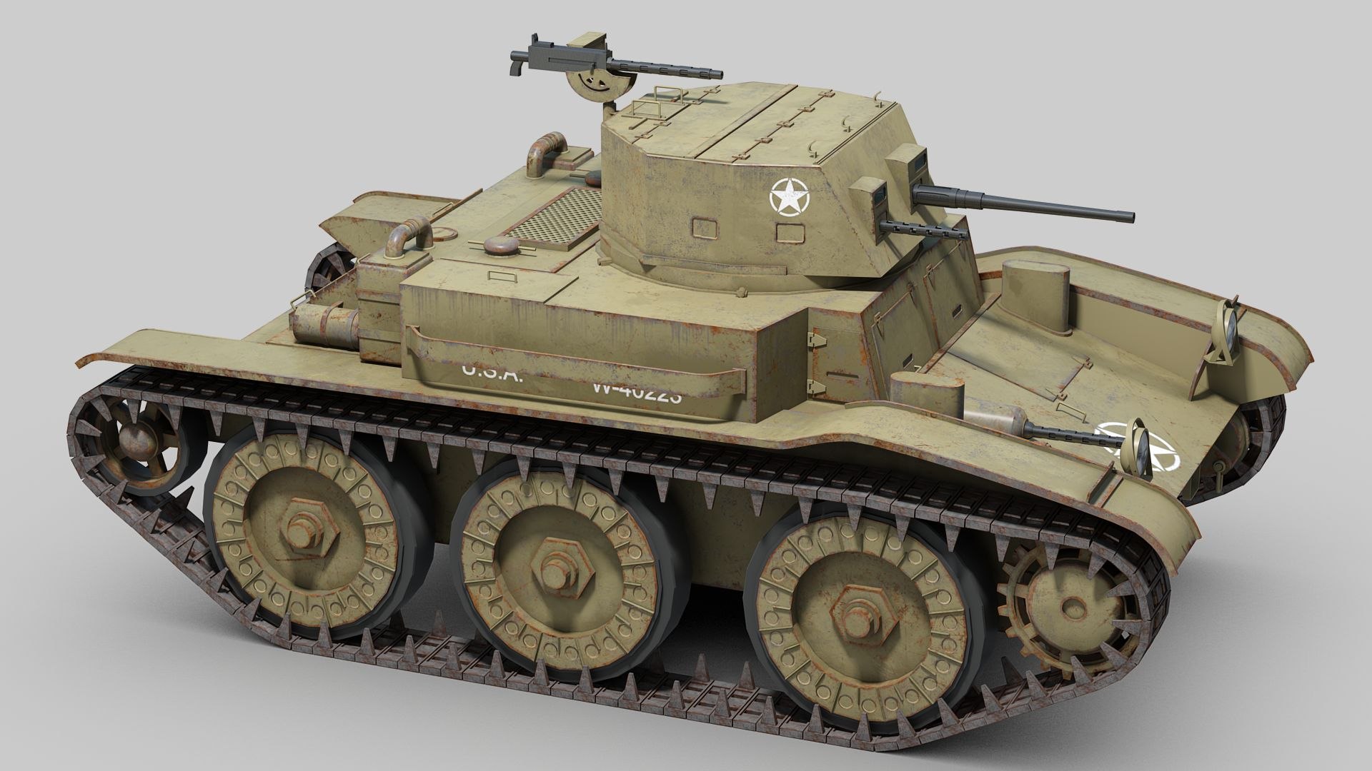 T7 Combat Car 3D Model - TurboSquid 2368846