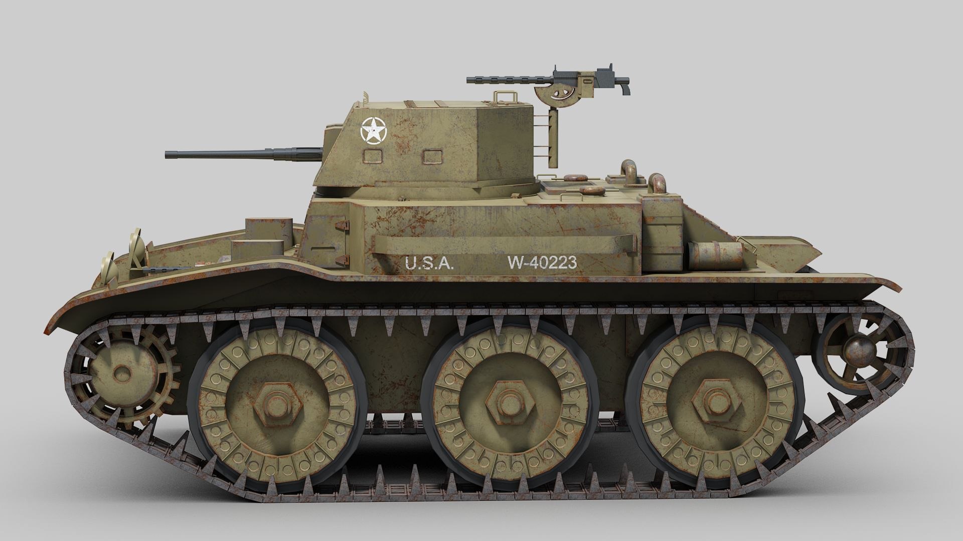 T7 Combat Car 3D Model - TurboSquid 2368846