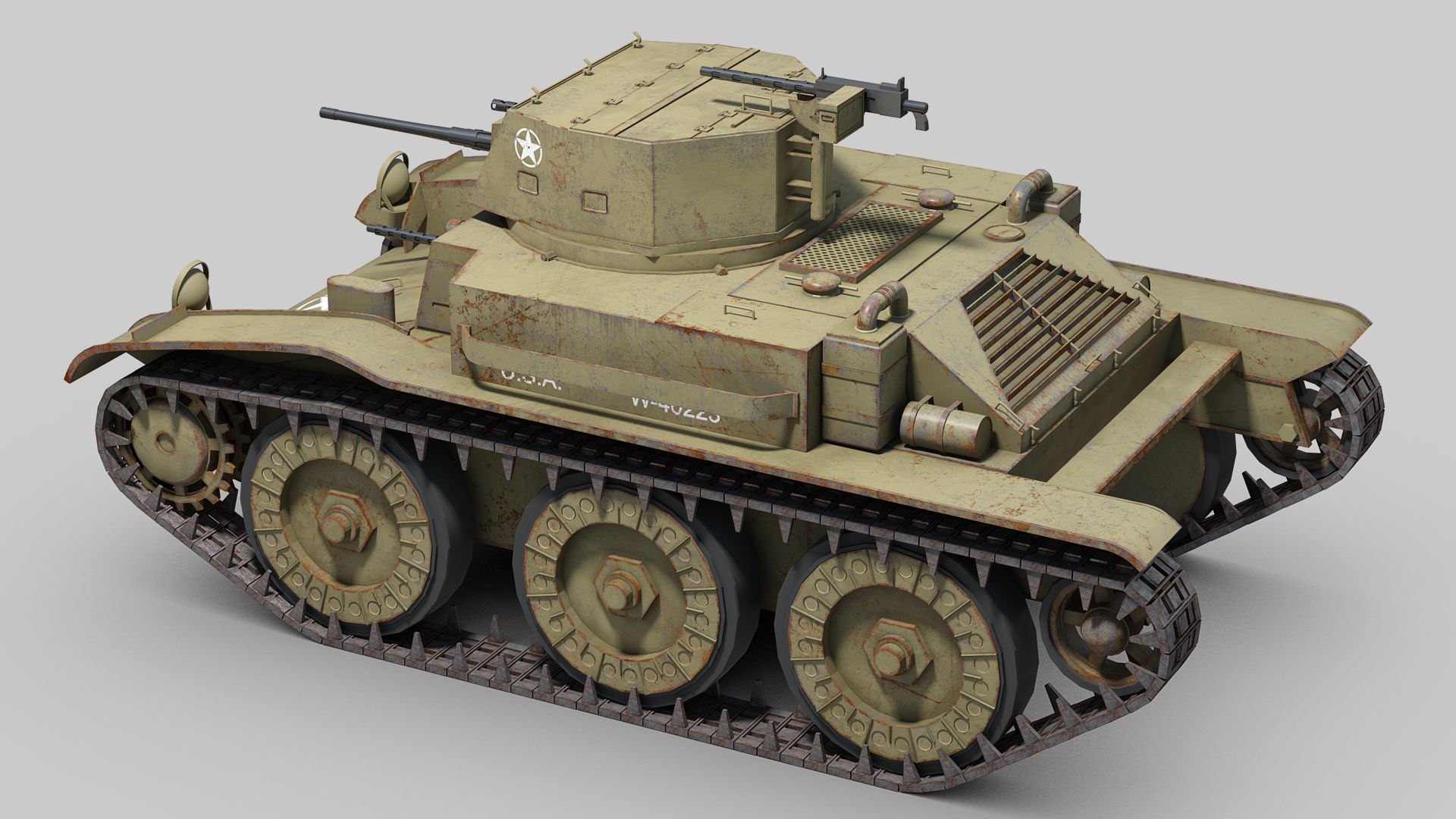 T7 Combat Car 3D Model - TurboSquid 2368846
